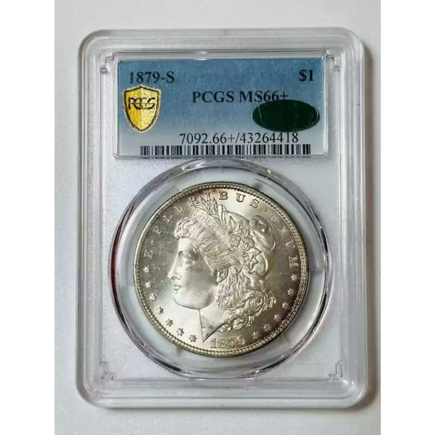 1879-S Morgan Silver Dollar PCGS MS-66+ CAC - Bob Paul Rare Coins