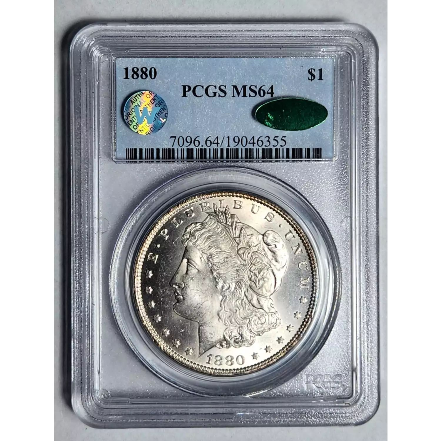 1880 Morgan Silver Dollar PCGS MS-64 - CAC - FLASHY CAC, Sight White - Bob Paul Rare Coins