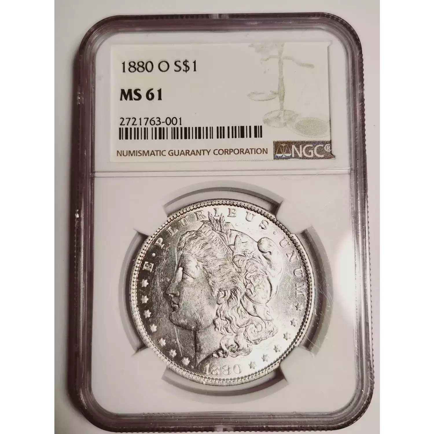 1880-O Morgan Silver Dollar NGC MS-61 - Micro "O" - Bob Paul Rare Coins