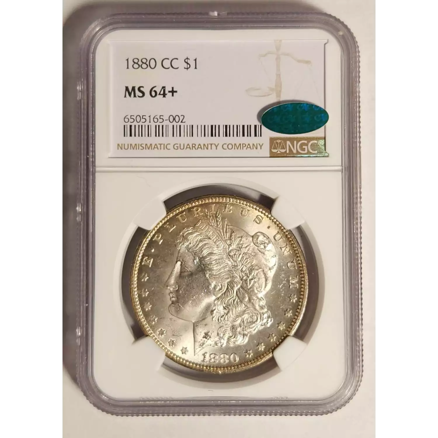 1880-CC Morgan Silver Dollar NGC MS-64+ CAC - Bob Paul Rare Coins