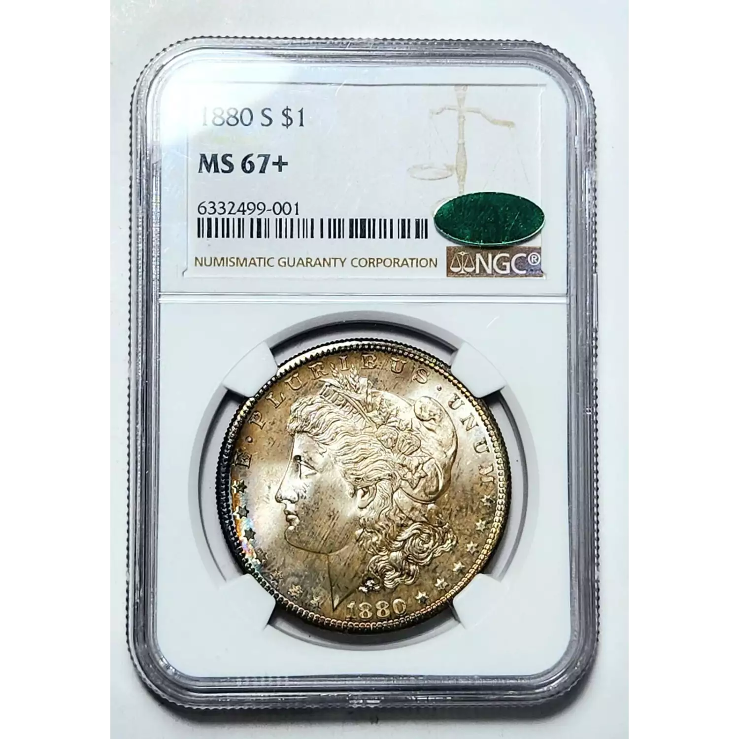 1880-S Morgan Silver Dollar NGC MS-67+ - LOTS OF LUSTER CAC - Bob Paul ...