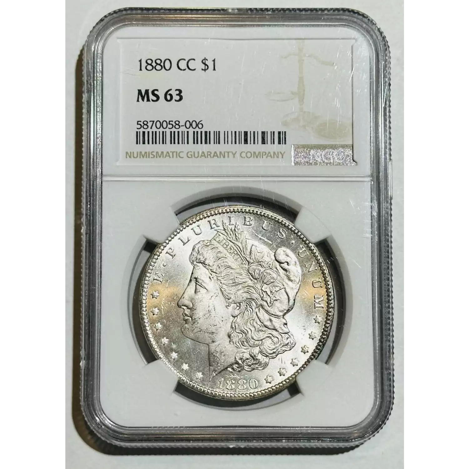 1880-CC Morgan Silver Dollar NGC MS-63 White! - Bob Paul Rare Coins