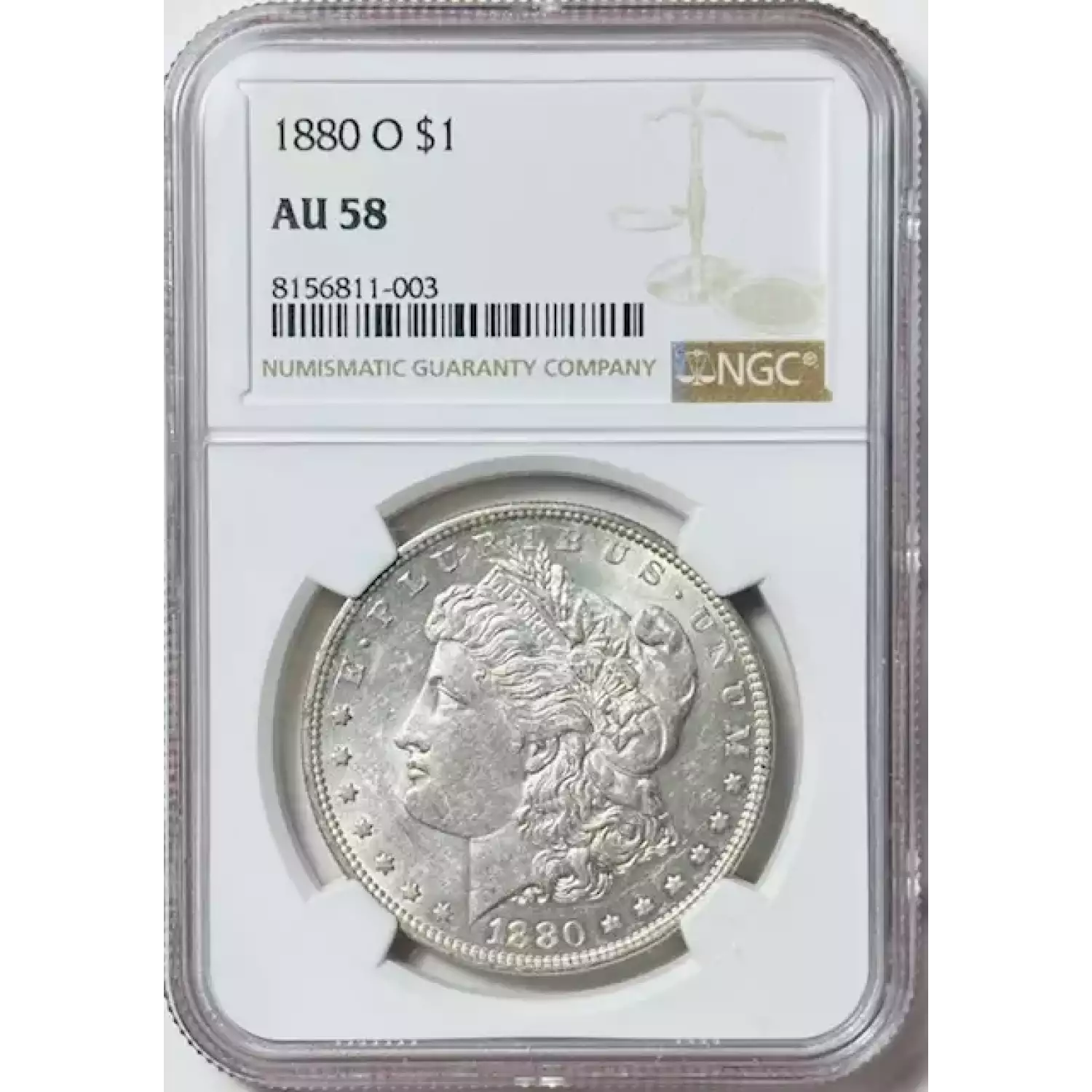1880-O Morgan Silver Dollar NGC AU-58 - Bob Paul Rare Coins
