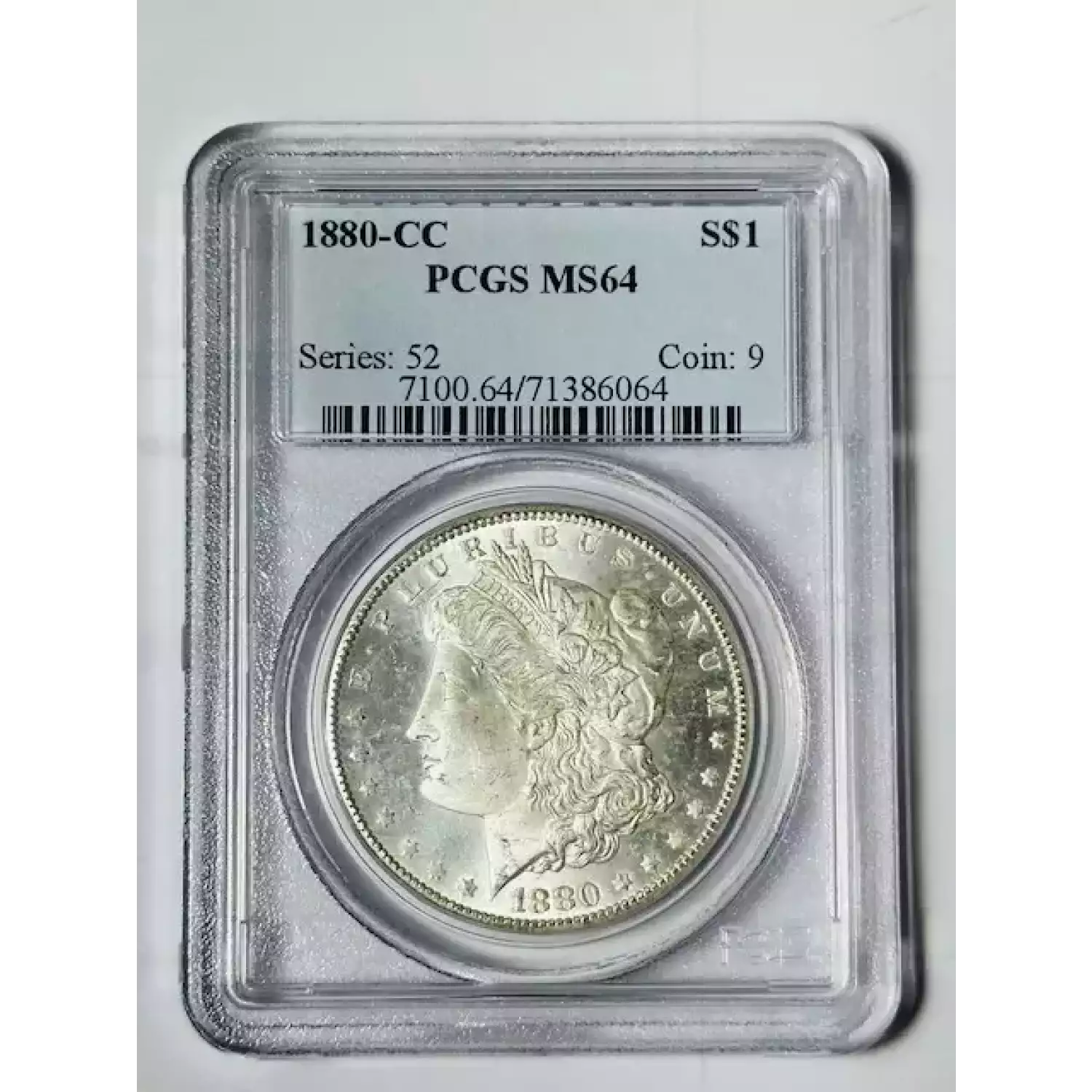 1880-CC Morgan Silver Dollar PCGS MS-64 White! Carson City - Bob Paul ...
