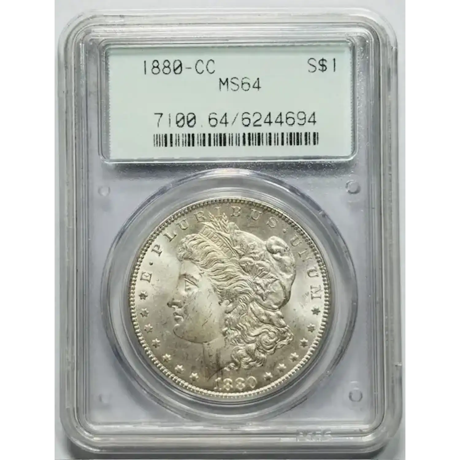 1880-CC Morgan Silver Dollar PCGS MS-64 Old Green Holder - Bob Paul Rare Coins