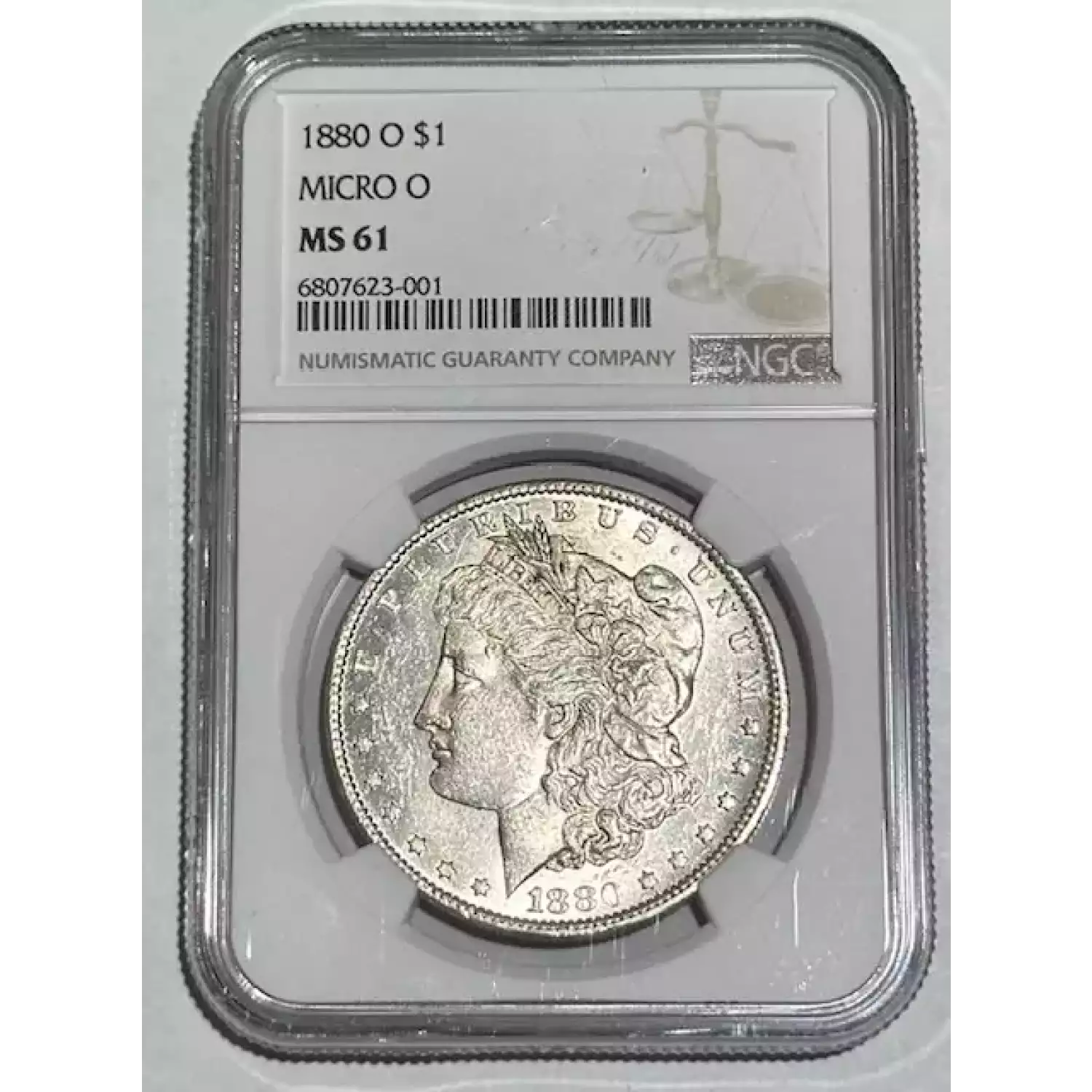 1880-O Morgan Silver Dollar NGC MS-61 MICRO O - Bob Paul Rare Coins