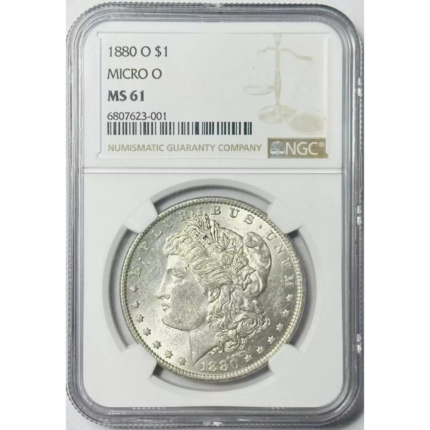 1880-O Morgan Silver Dollar NGC MS-61 MICRO O - Bob Paul Rare Coins