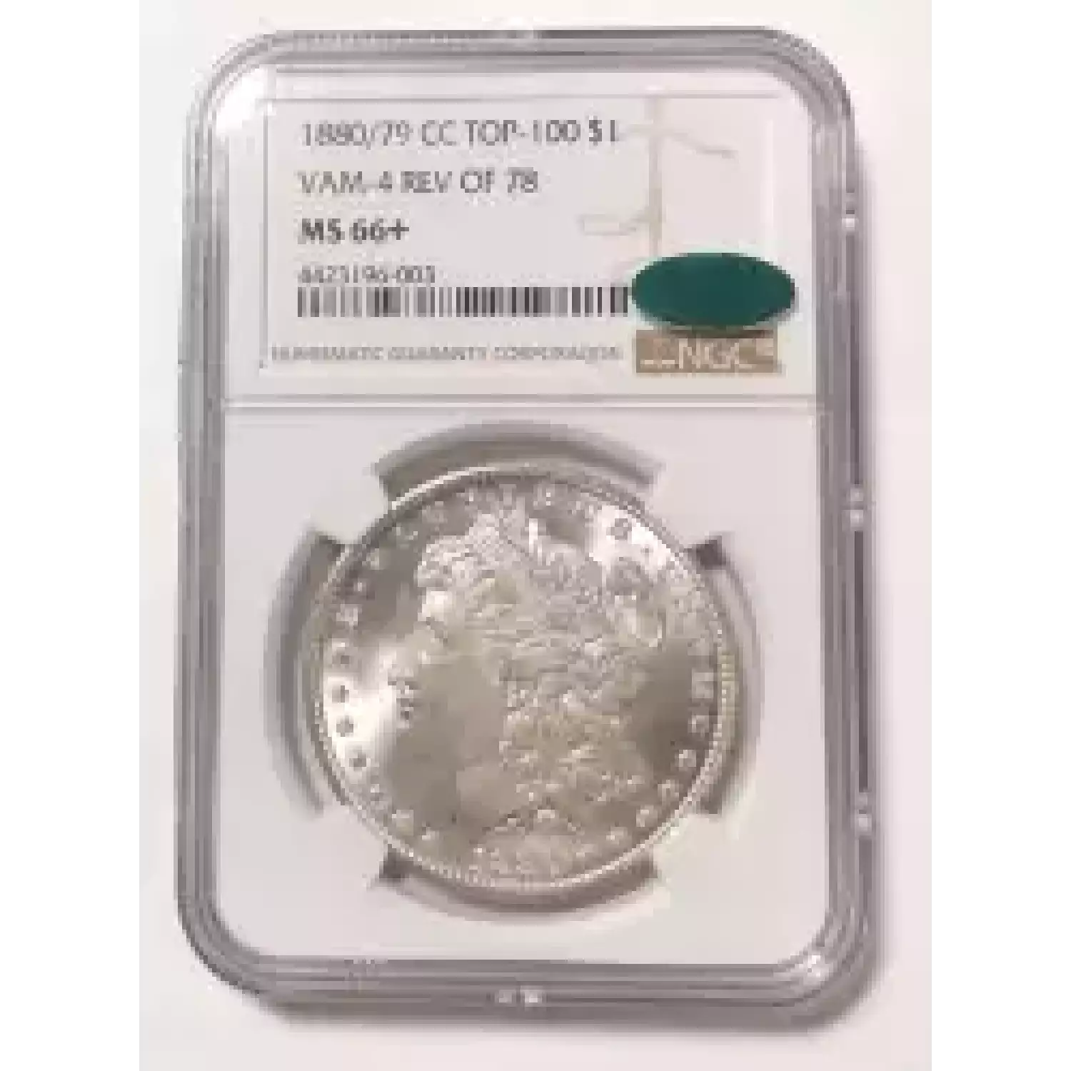 1880-CC Morgan Silver Dollar NGC MS-66+ /79 CC VAM-4 REV OF 78 CAC - Bob Paul Rare Coins