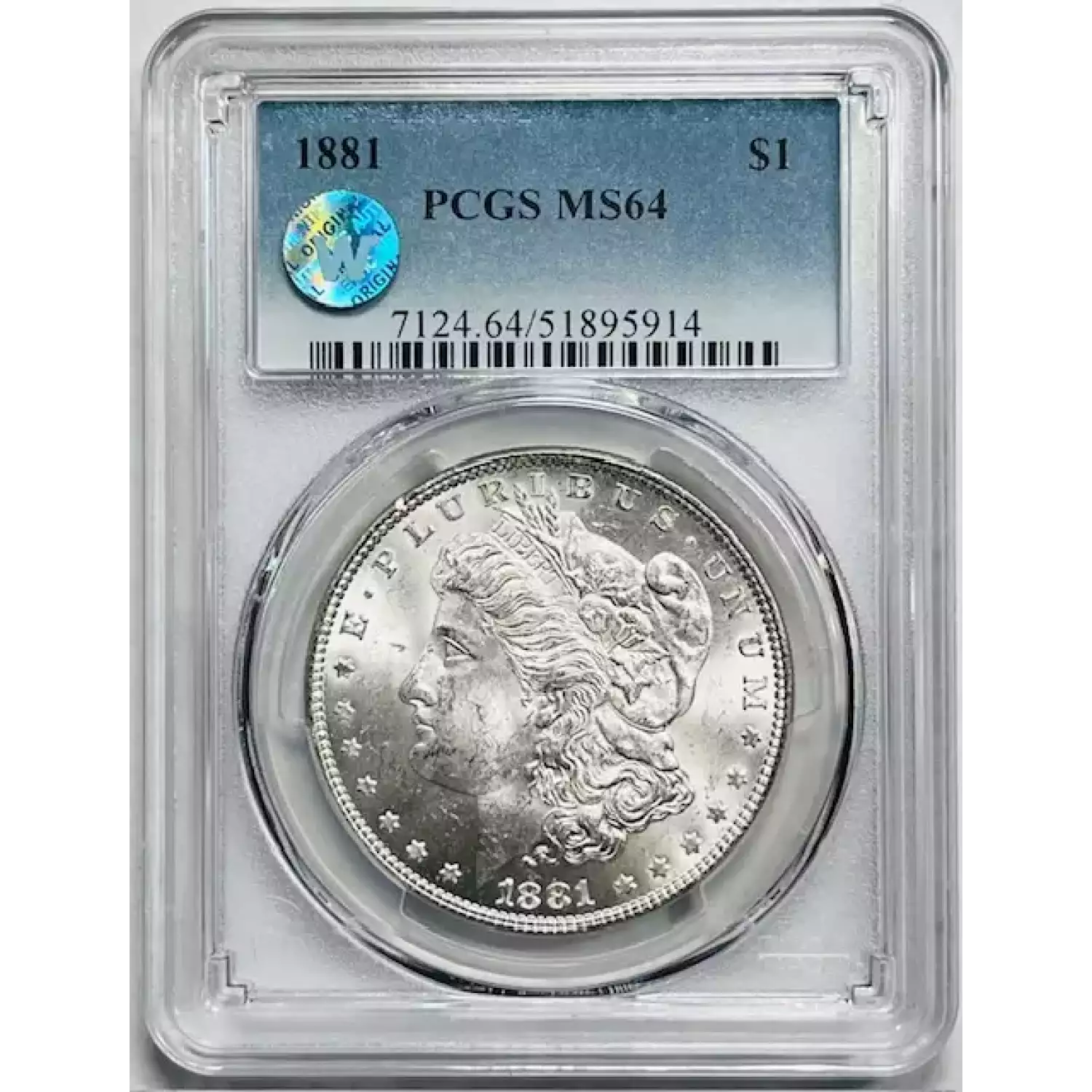 1881 Morgan Silver Dollar PCGS MS-64 Sight White - Bob Paul Rare Coins