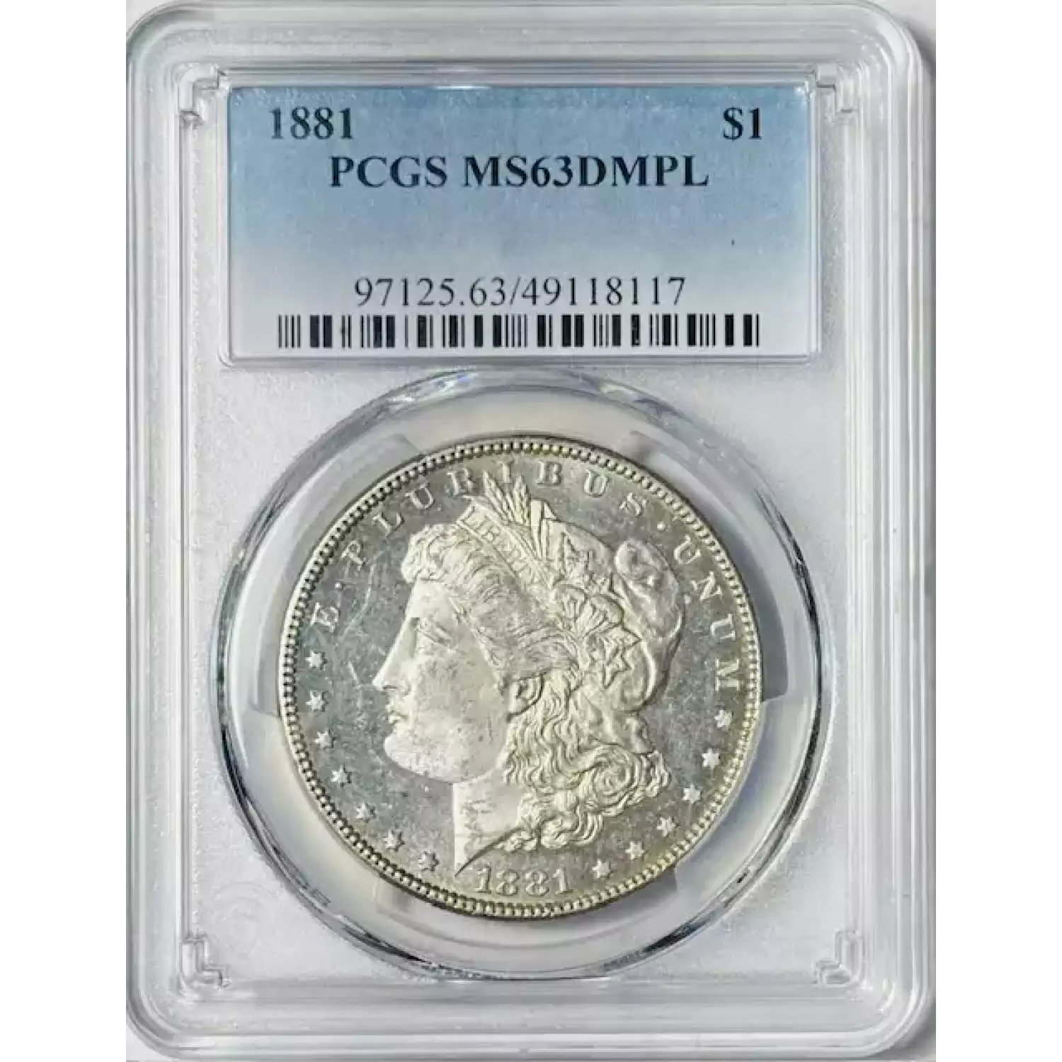 1881 Morgan Silver Dollar PCGS MS-63 DMPL - Bob Paul Rare Coins