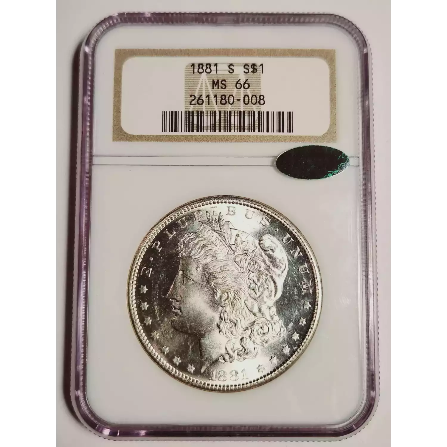 1881-S Morgan Silver Dollar NGC MS-66 CAC - Bob Paul Rare Coins