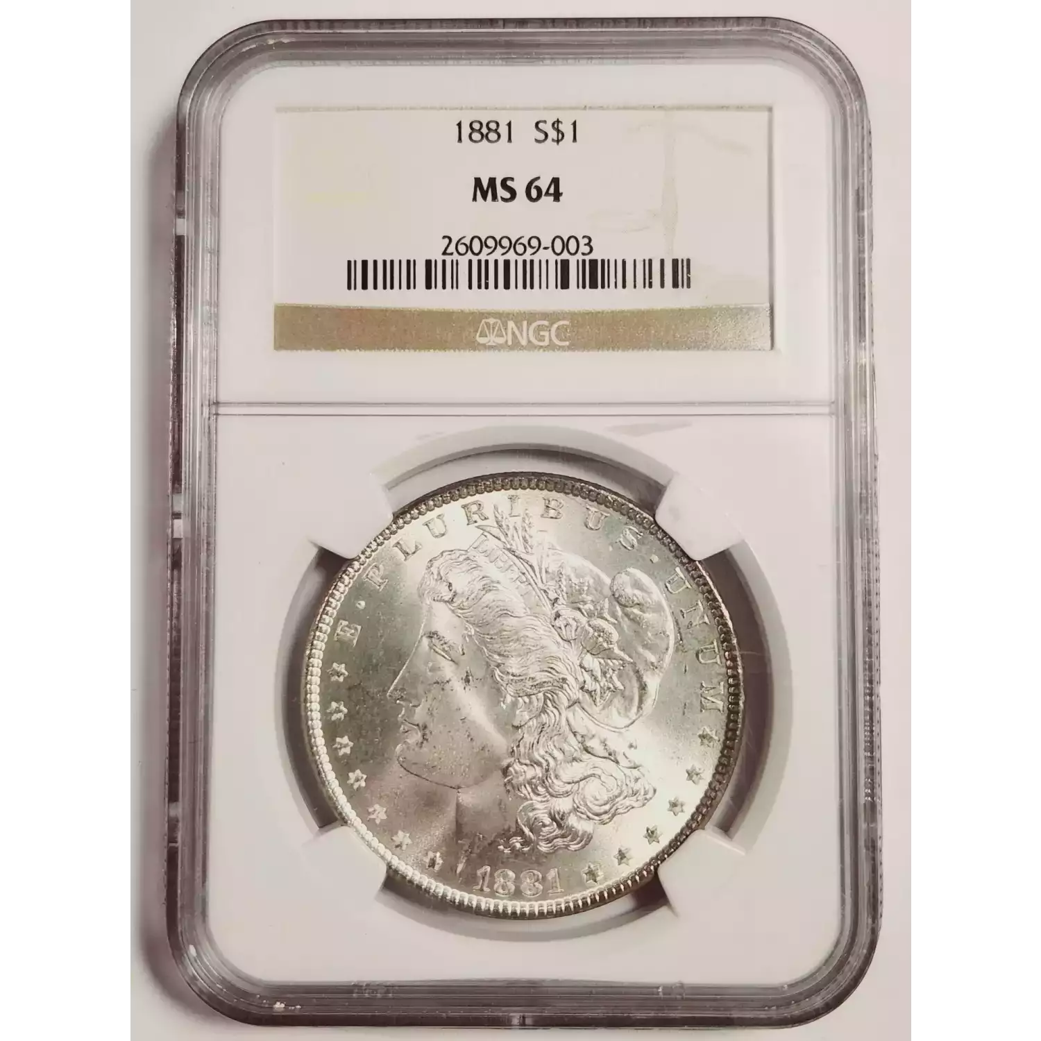 1881 Morgan Silver Dollar NGC MS-64 - Bob Paul Rare Coins