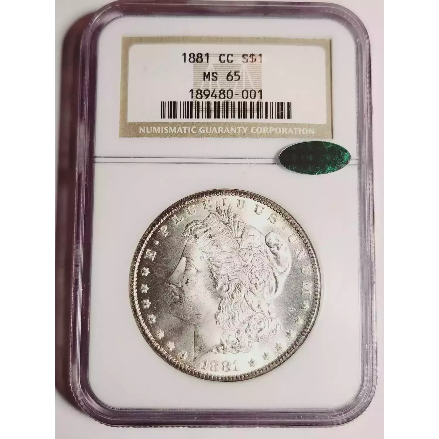 1881-CC Morgan Silver Dollar NGC MS-65 CAC - Bob Paul Rare Coins