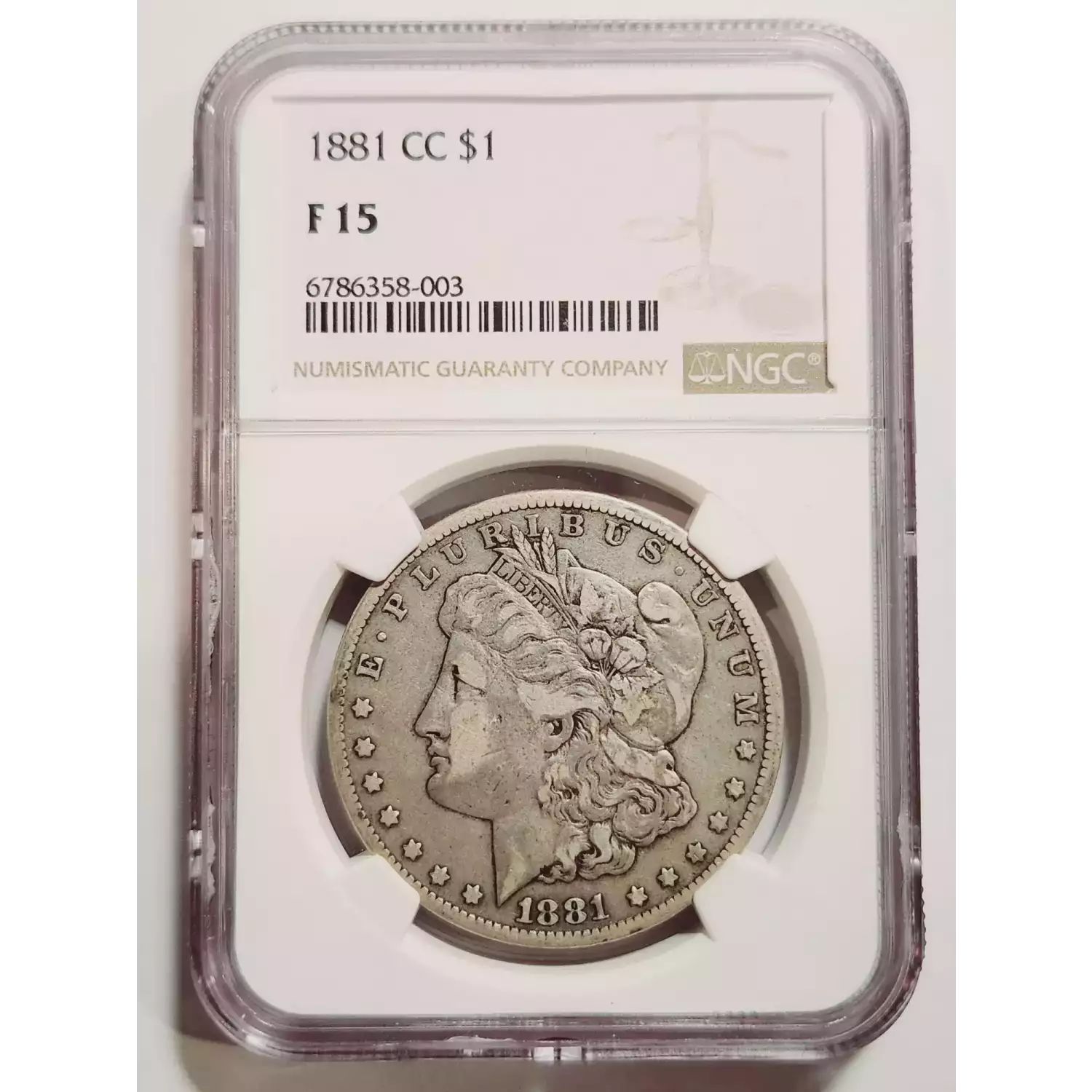 1881-CC Morgan Silver Dollar NGC F-15 - Bob Paul Rare Coins