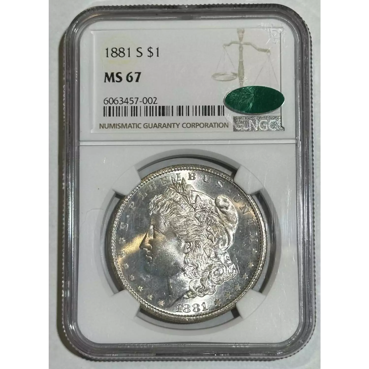 1881-S Morgan Silver Dollar NGC MS-67 CAC - Bob Paul Rare Coins