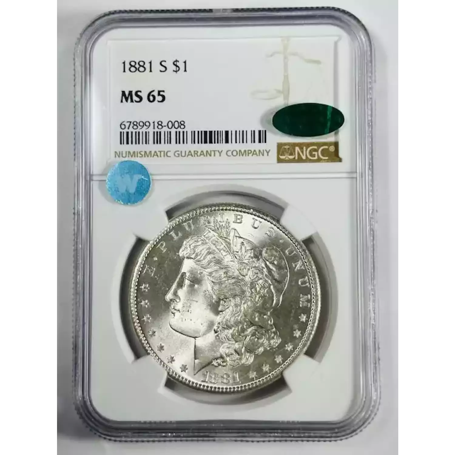 1881-S Morgan Silver Dollar NGC MS-65 Premium Quality!+ CAC, Sight White - Bob Paul Rare Coins