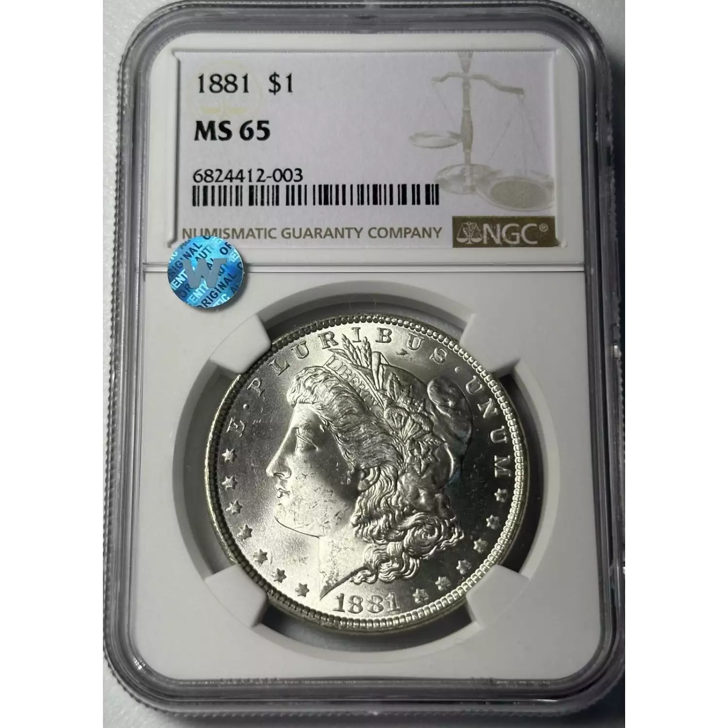 1881 Morgan Silver Dollar NGC MS-65 Sight White - Bob Paul Rare Coins