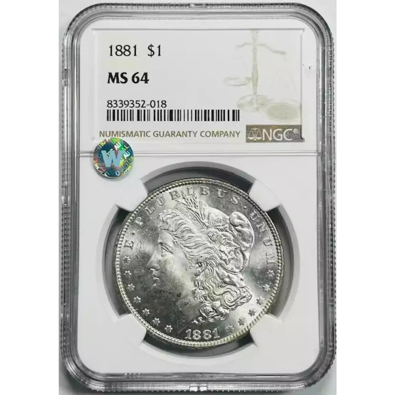 1881 Morgan Silver Dollar NGC MS-64 Sight White - Bob Paul Rare Coins