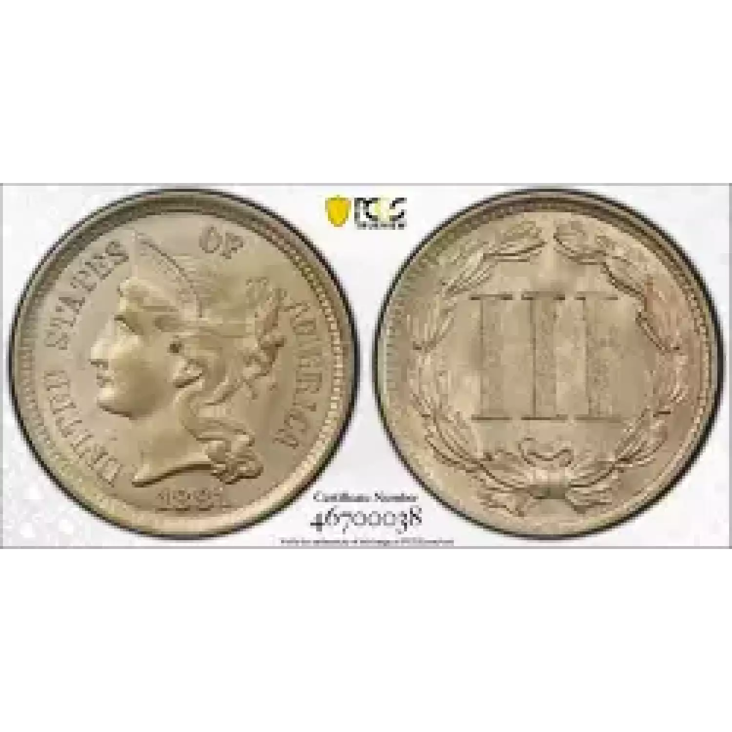 1881 Three Cent Pieces (Nickel) PCGS MS-63 - Bob Paul Rare Coins