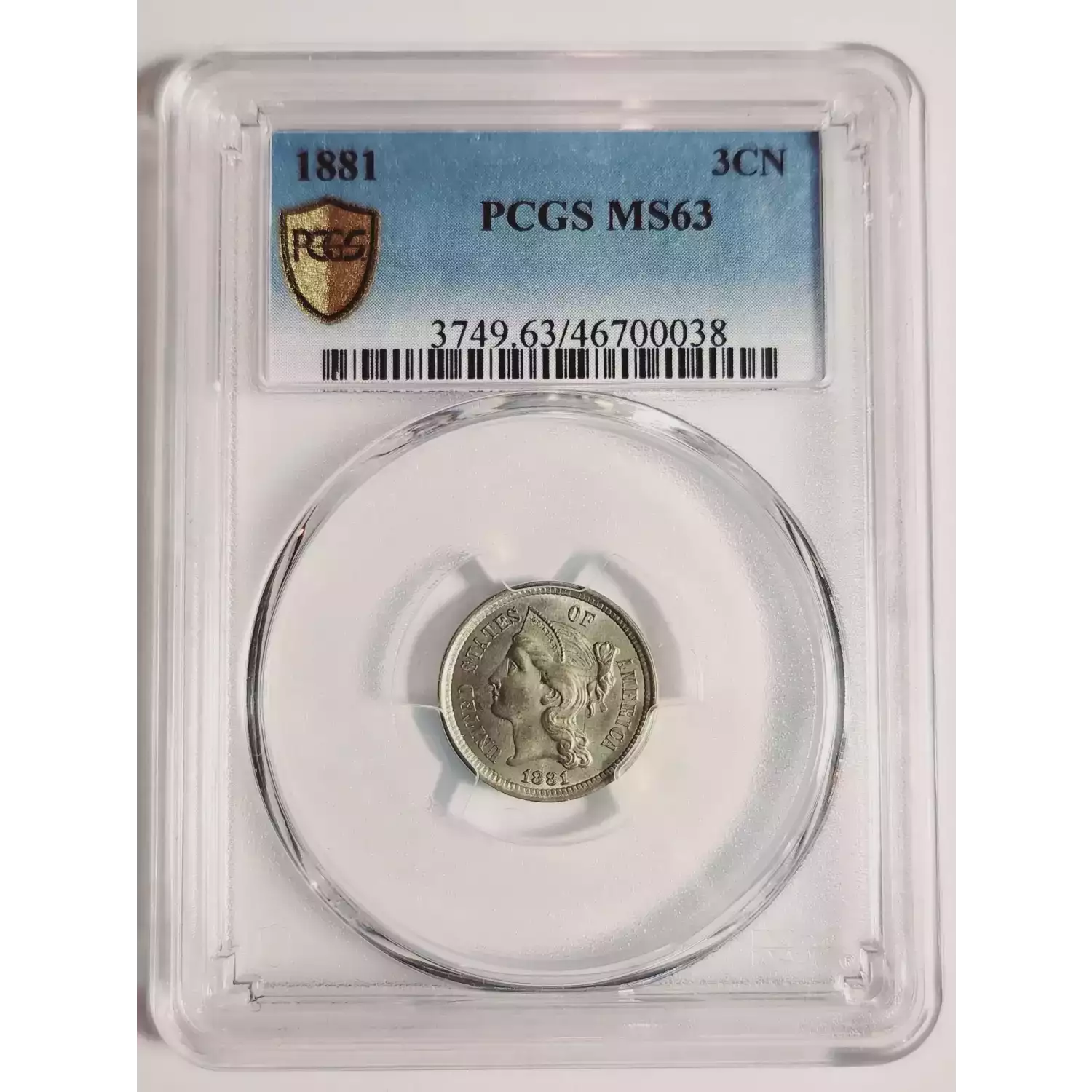 1881 Three Cent Pieces (Nickel) PCGS MS-63 - Bob Paul Rare Coins