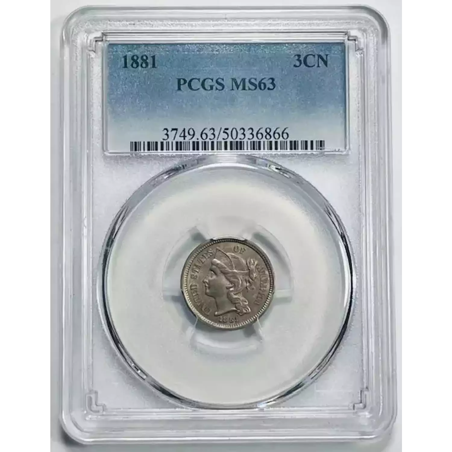 1881 Three Cent Pieces (Nickel) PCGS MS-63 - Bob Paul Rare Coins
