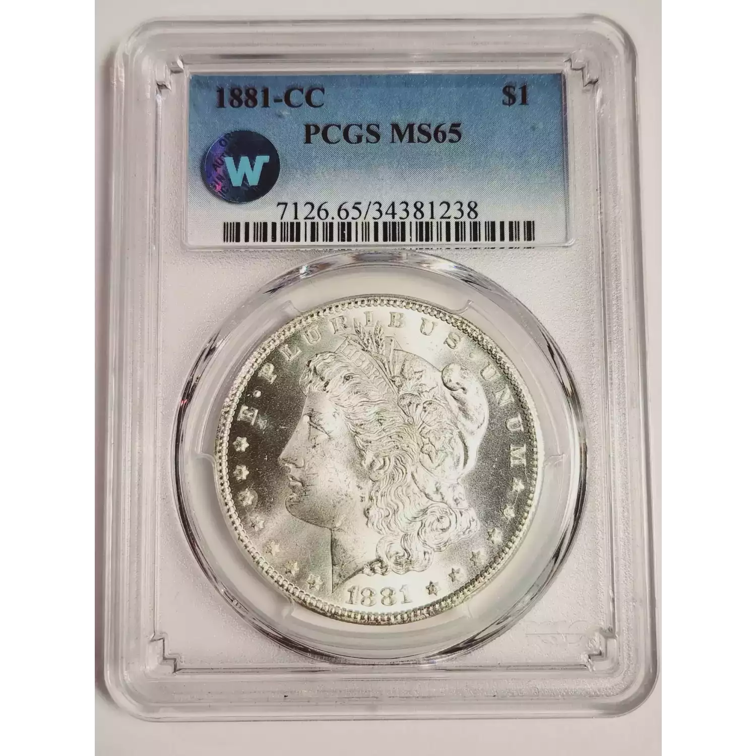 1881-CC Morgan Silver Dollar PCGS MS-65 Sight White - Bob Paul Rare Coins