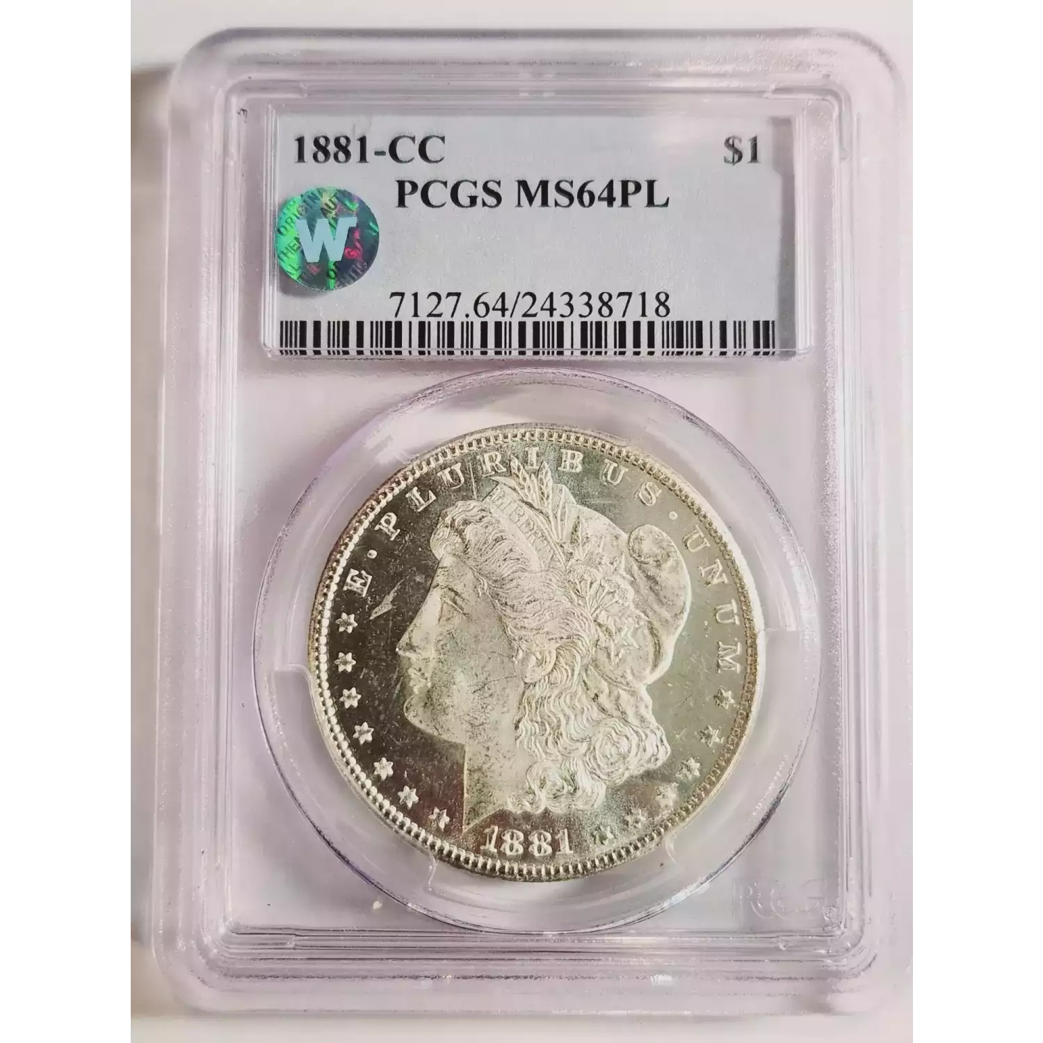 1881-CC Morgan Silver Dollar PCGS MS-64 PL - WHITE Sight White - Bob Paul Rare Coins