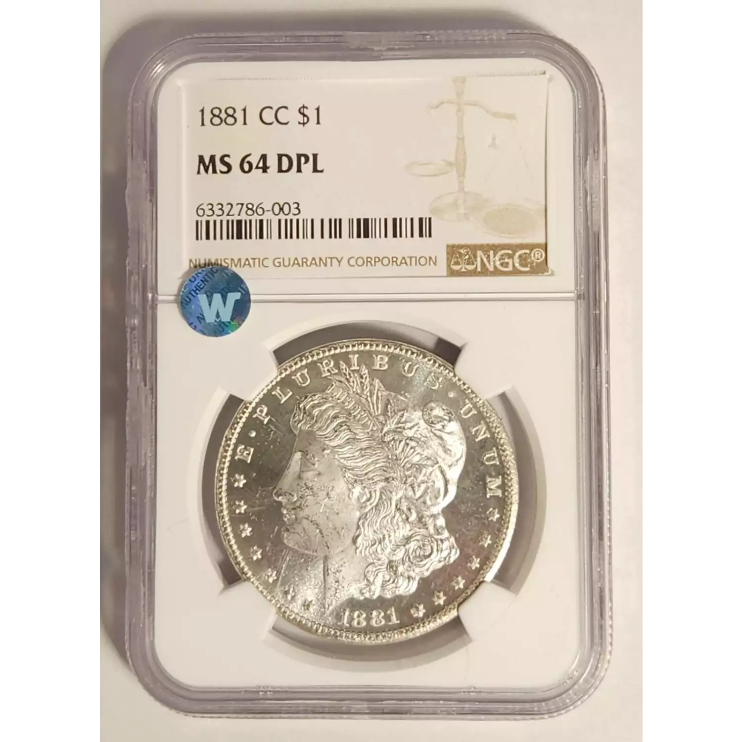 1881-CC Morgan Silver Dollar NGC MS-64 DPL Sight White - Bob Paul Rare Coins
