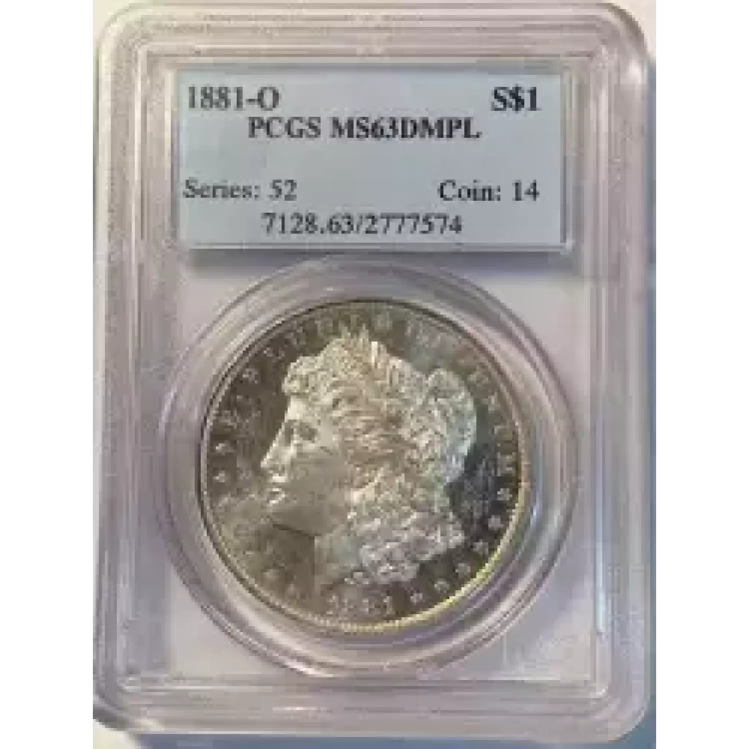 1881-O Morgan Silver Dollar PCGS MS-63 DMPL - Bob Paul Rare Coins