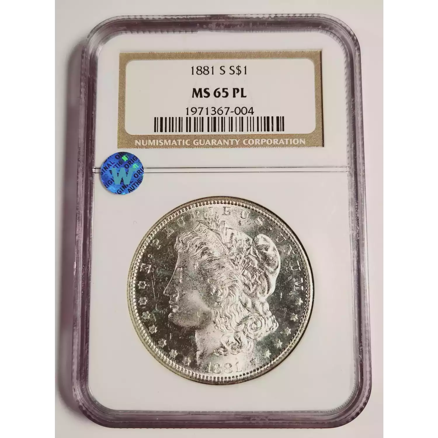 1881-S Morgan Silver Dollar NGC MS-65 PL Sight White - Bob Paul Rare Coins