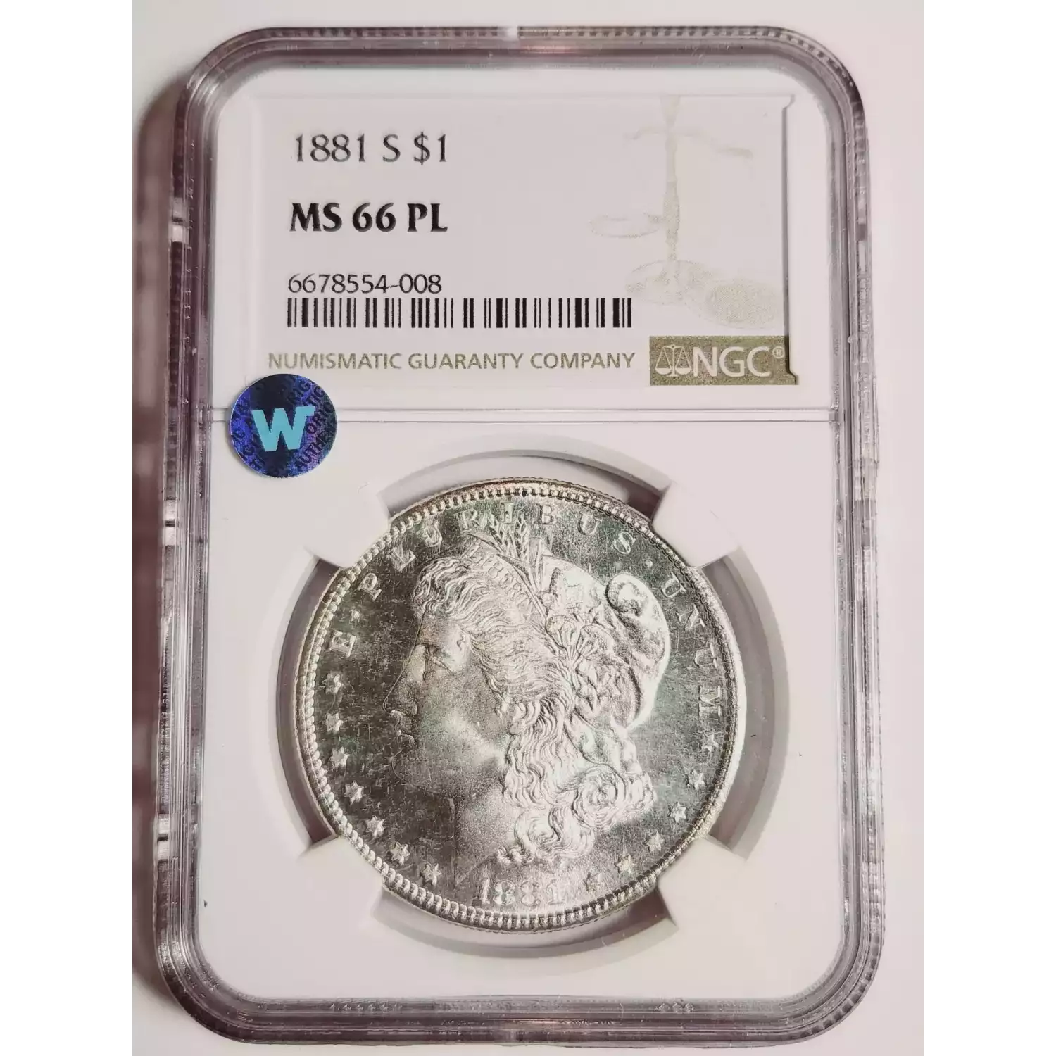 1881-S Morgan Silver Dollar NGC MS-66 PL Sight White - Bob Paul Rare Coins