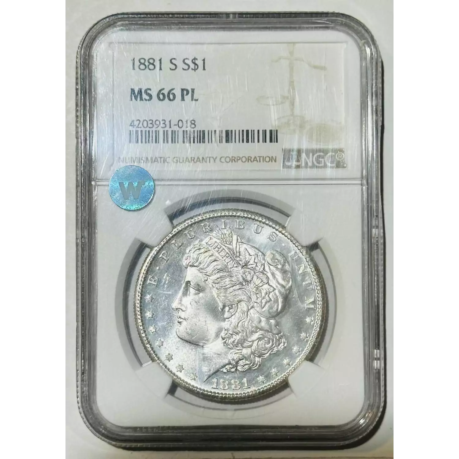 1881-S Morgan Silver Dollar NGC MS-66 PL Sight White - Bob Paul Rare Coins