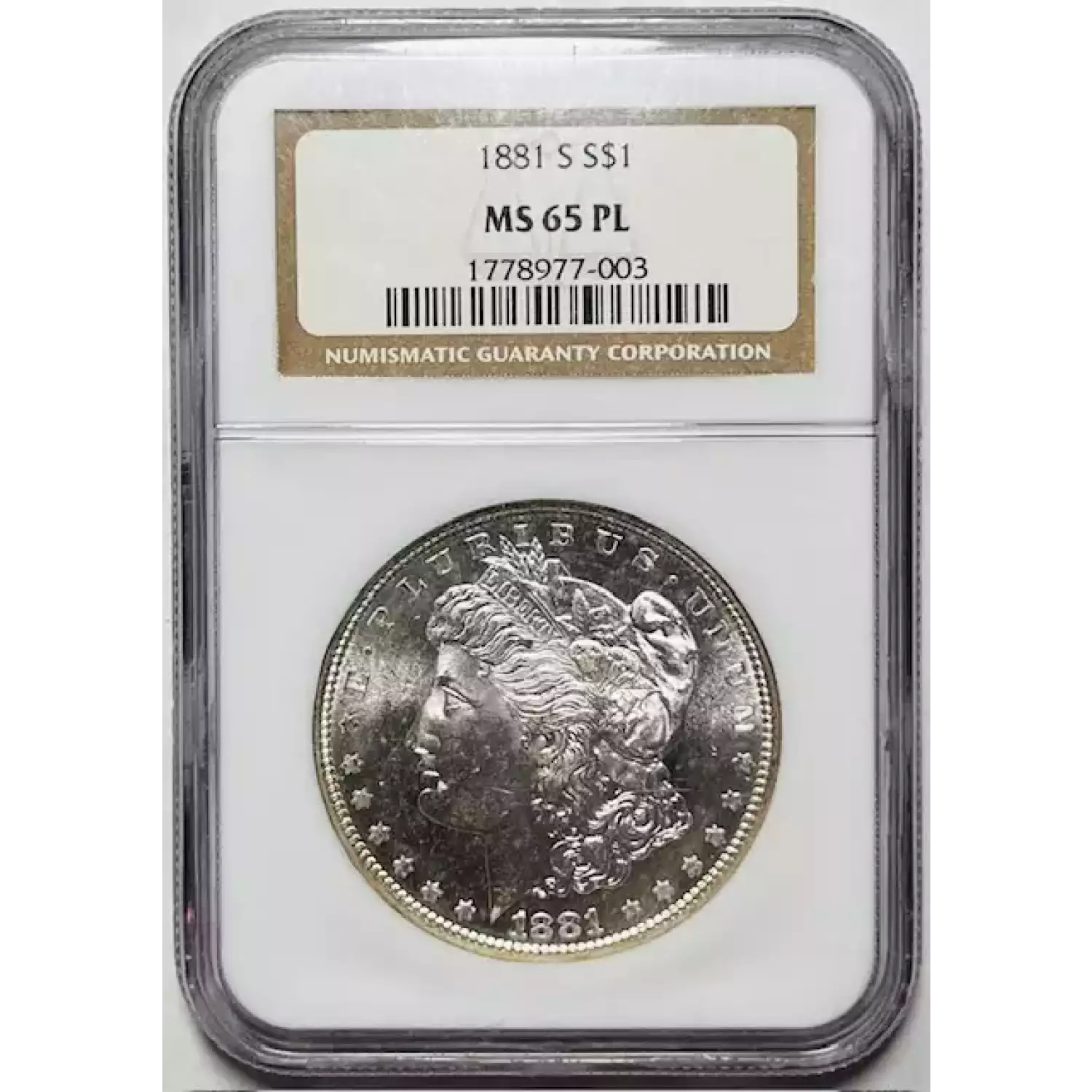 1881-S Morgan Silver Dollar NGC MS-65 PL White! - Bob Paul Rare Coins