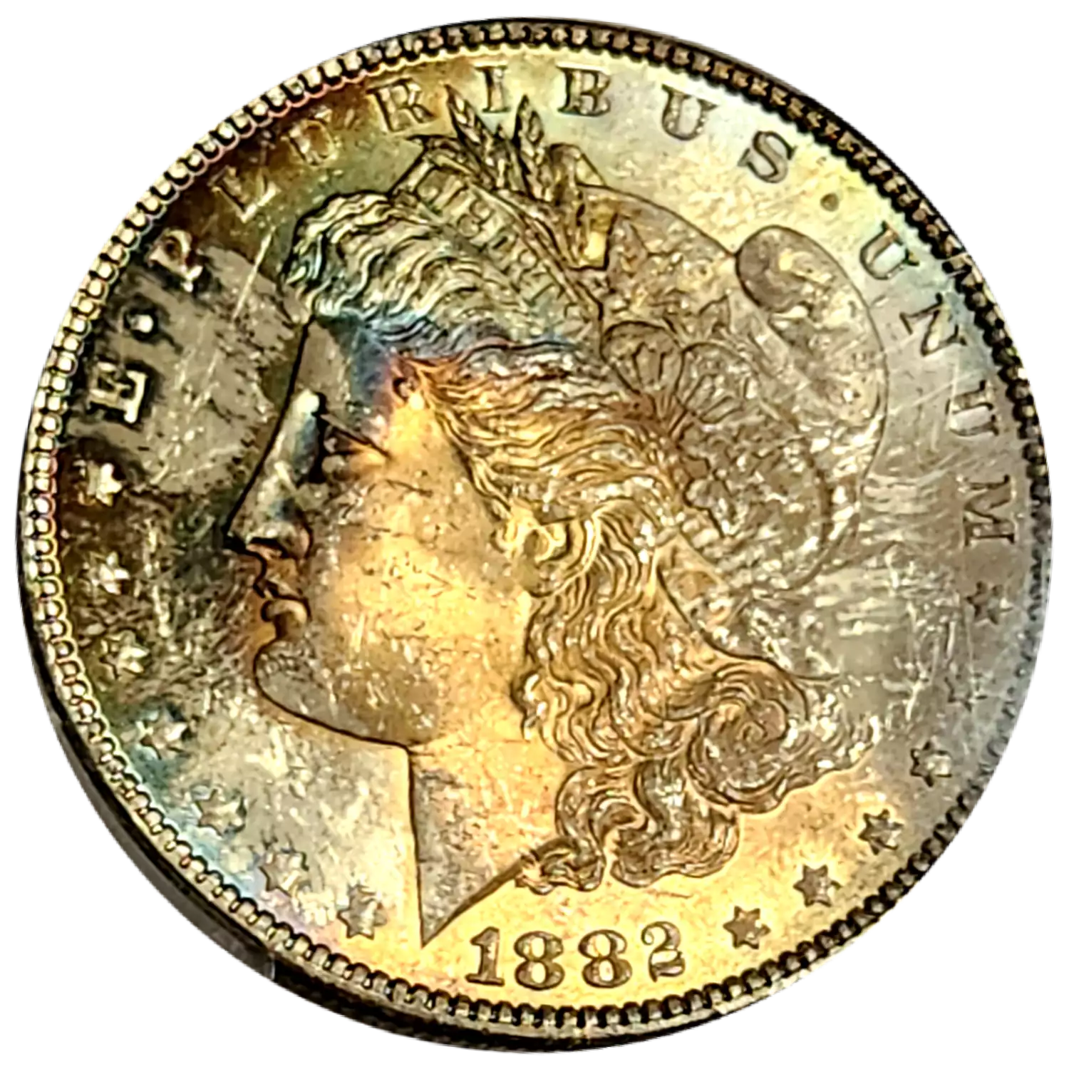 1882 Morgan Silver Dollar PCGS MS-64 - PRETTY TONING - Bob Paul Rare Coins