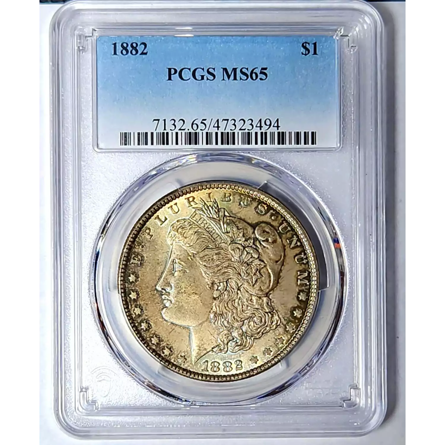 1882 Morgan Silver Dollar PCGS MS-65 - COLOR - Bob Paul Rare Coins