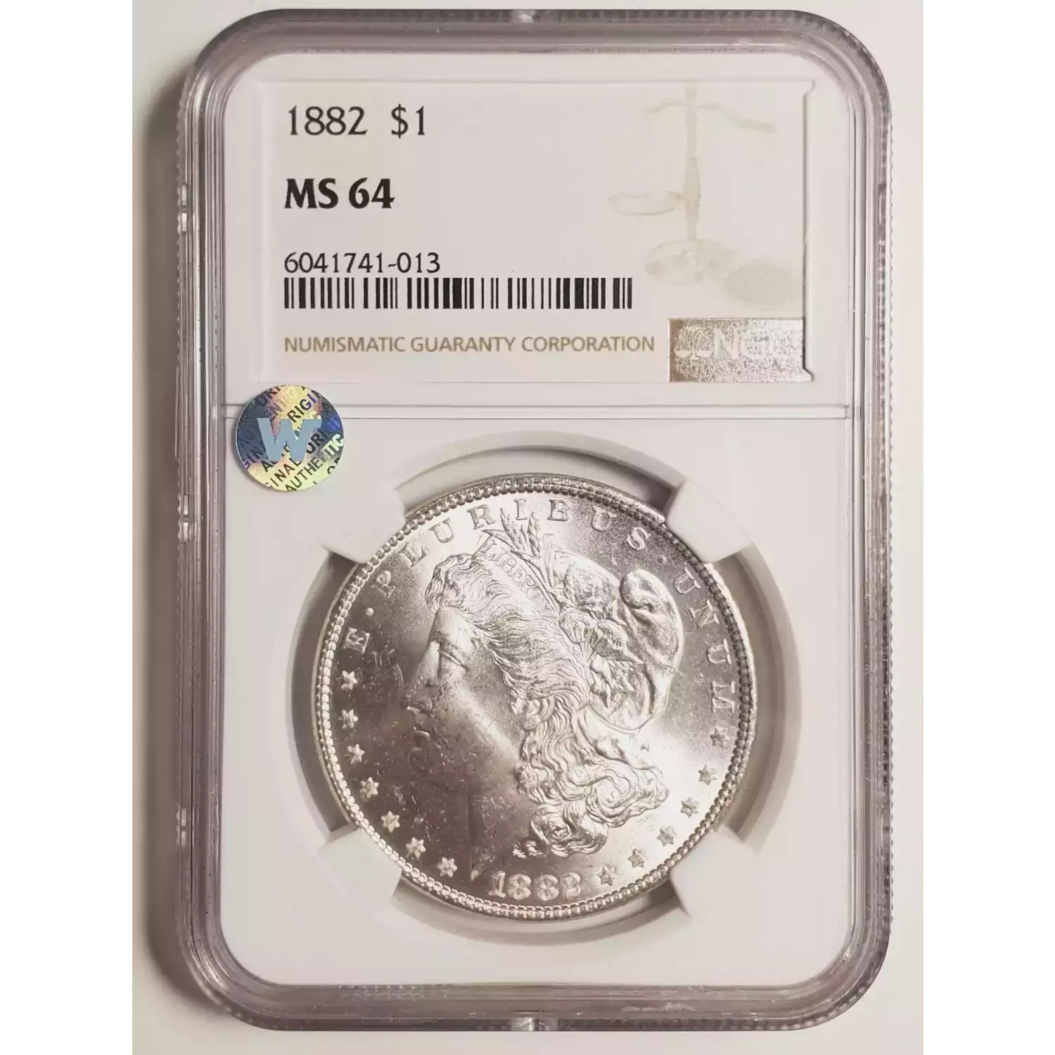1882 Morgan Silver Dollar NGC MS-64 Sight White - Bob Paul Rare Coins