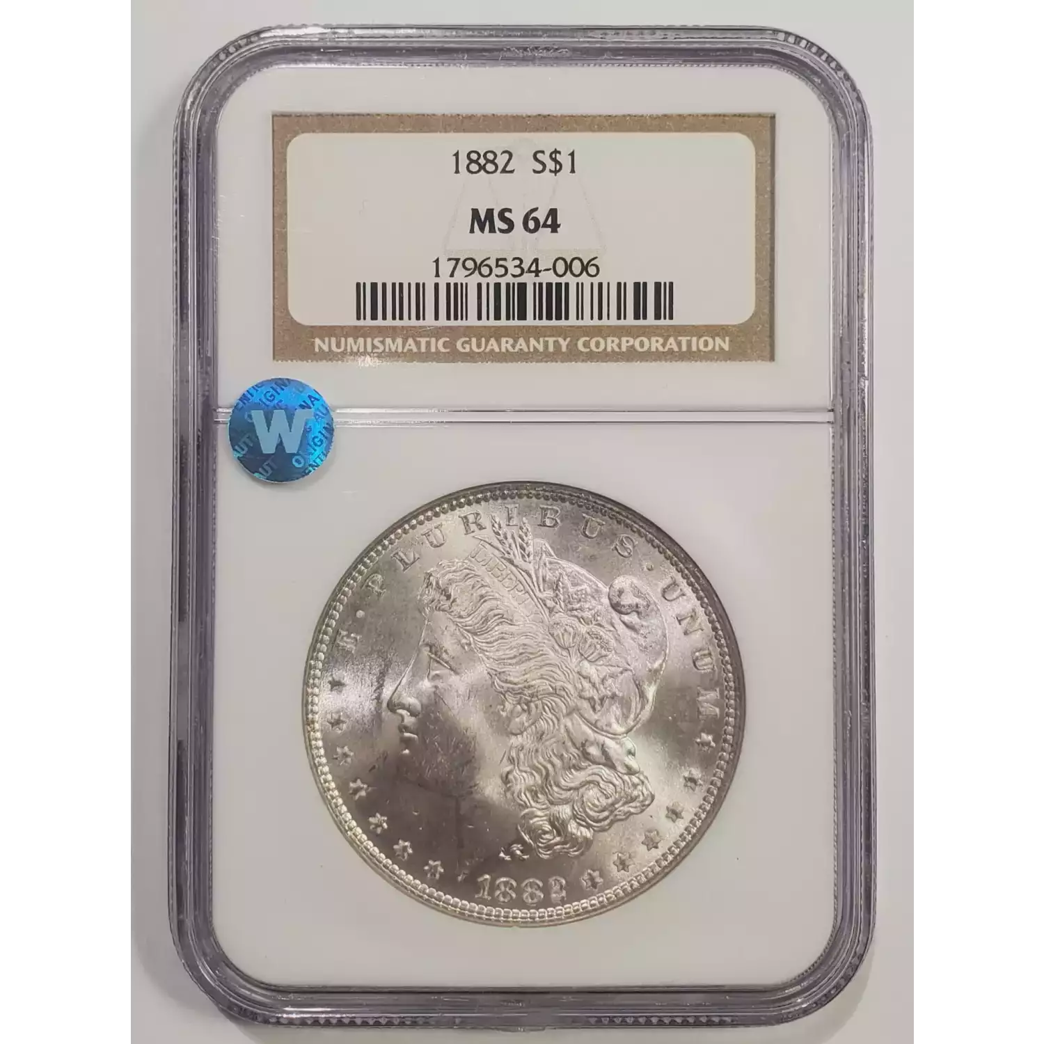 1882 Morgan Silver Dollar NGC MS-64 Sight White - Bob Paul Rare Coins