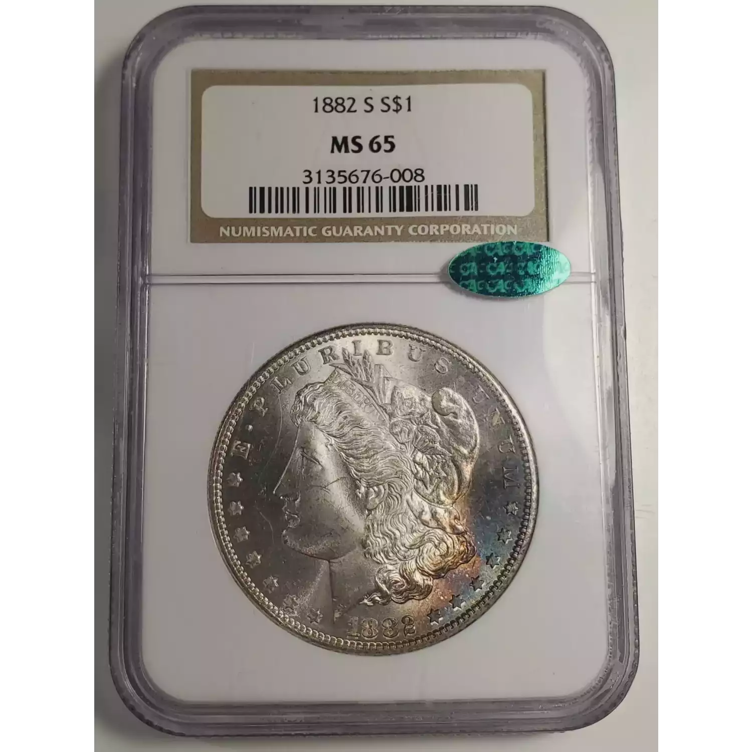 1882-S Morgan Silver Dollar NGC MS-65 CAC - Bob Paul Rare Coins