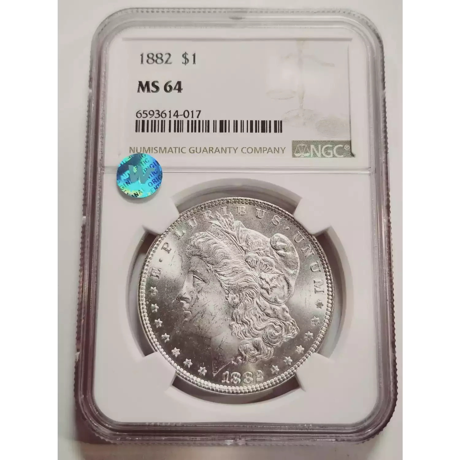 1882 Morgan Silver Dollar NGC MS-64 Sight White - Bob Paul Rare Coins