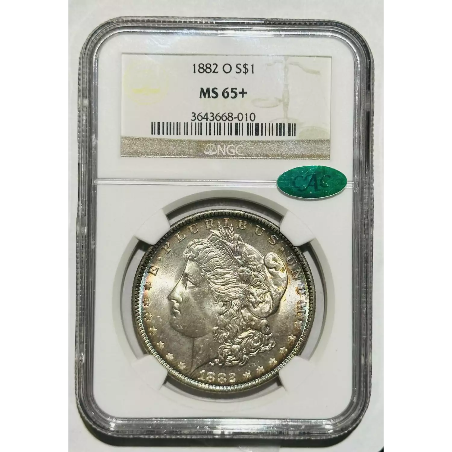 1882-O Morgan Silver Dollar NGC MS-65+ - VERY PRETTY CAC - Bob Paul ...
