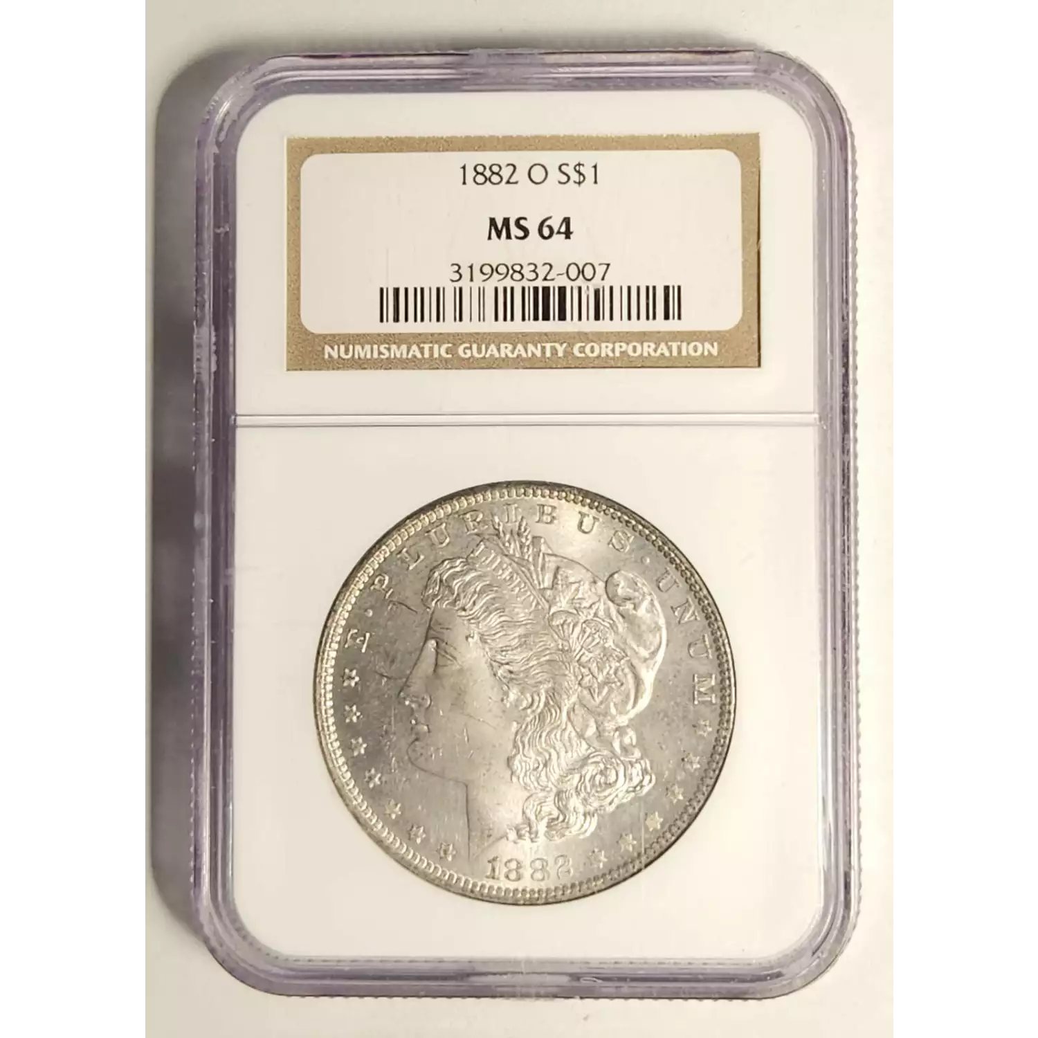 1882-O Morgan Silver Dollar NGC MS-64 - END ROLL - Bob Paul Rare Coins