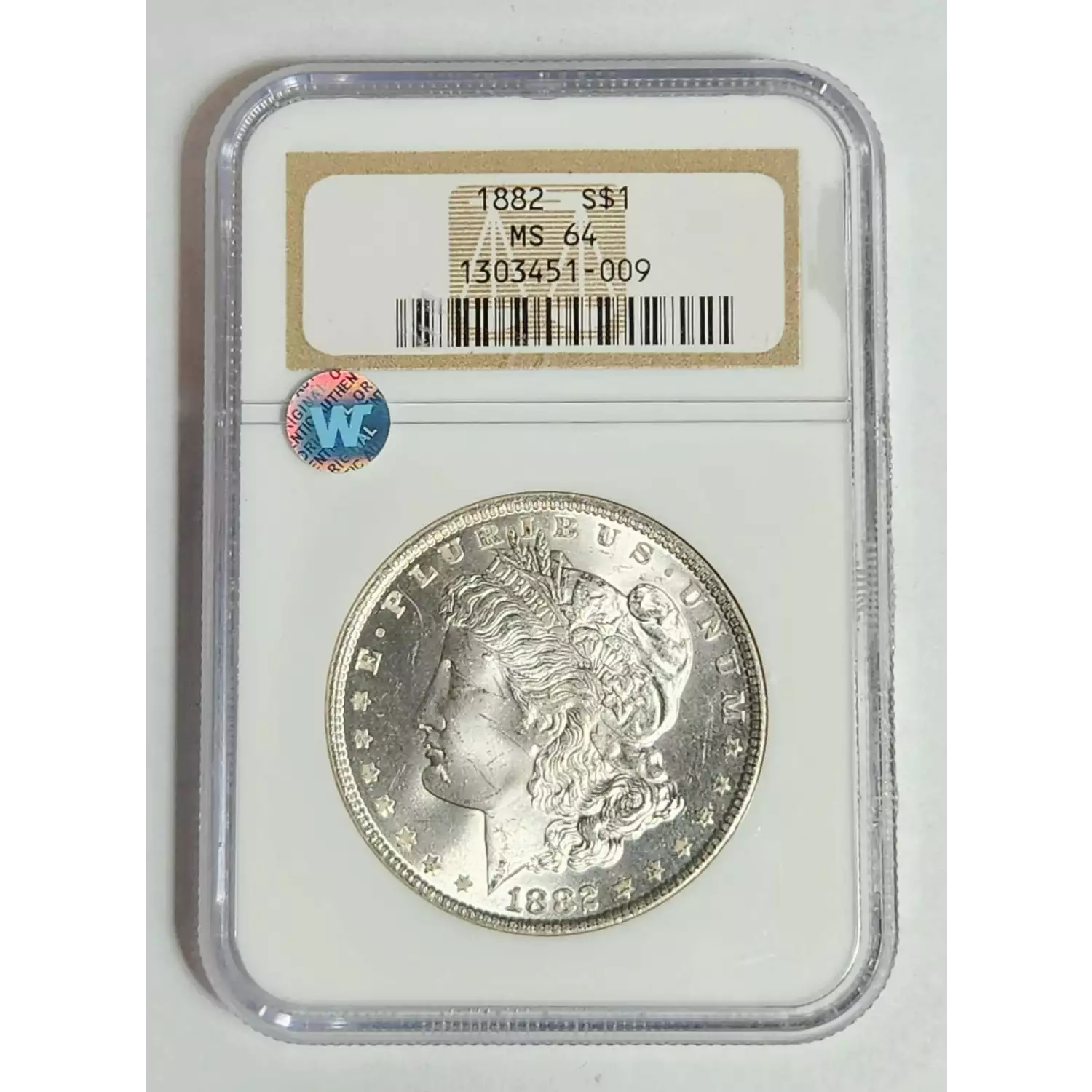 1882 Morgan Silver Dollar NGC MS-64 - PQ Sight White - Bob Paul Rare Coins