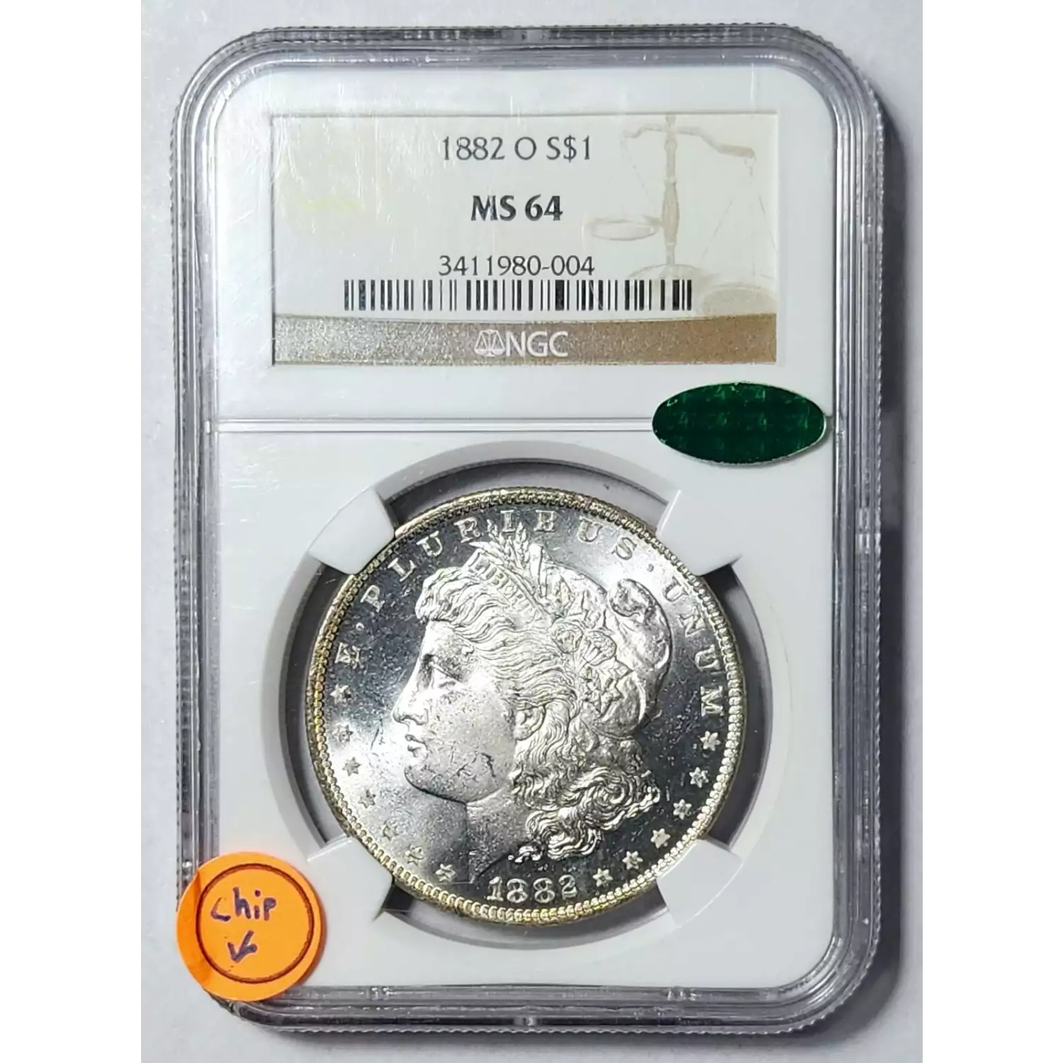 1882-O Morgan Silver Dollar NGC MS-64 - CAC CAC - Bob Paul Rare Coins