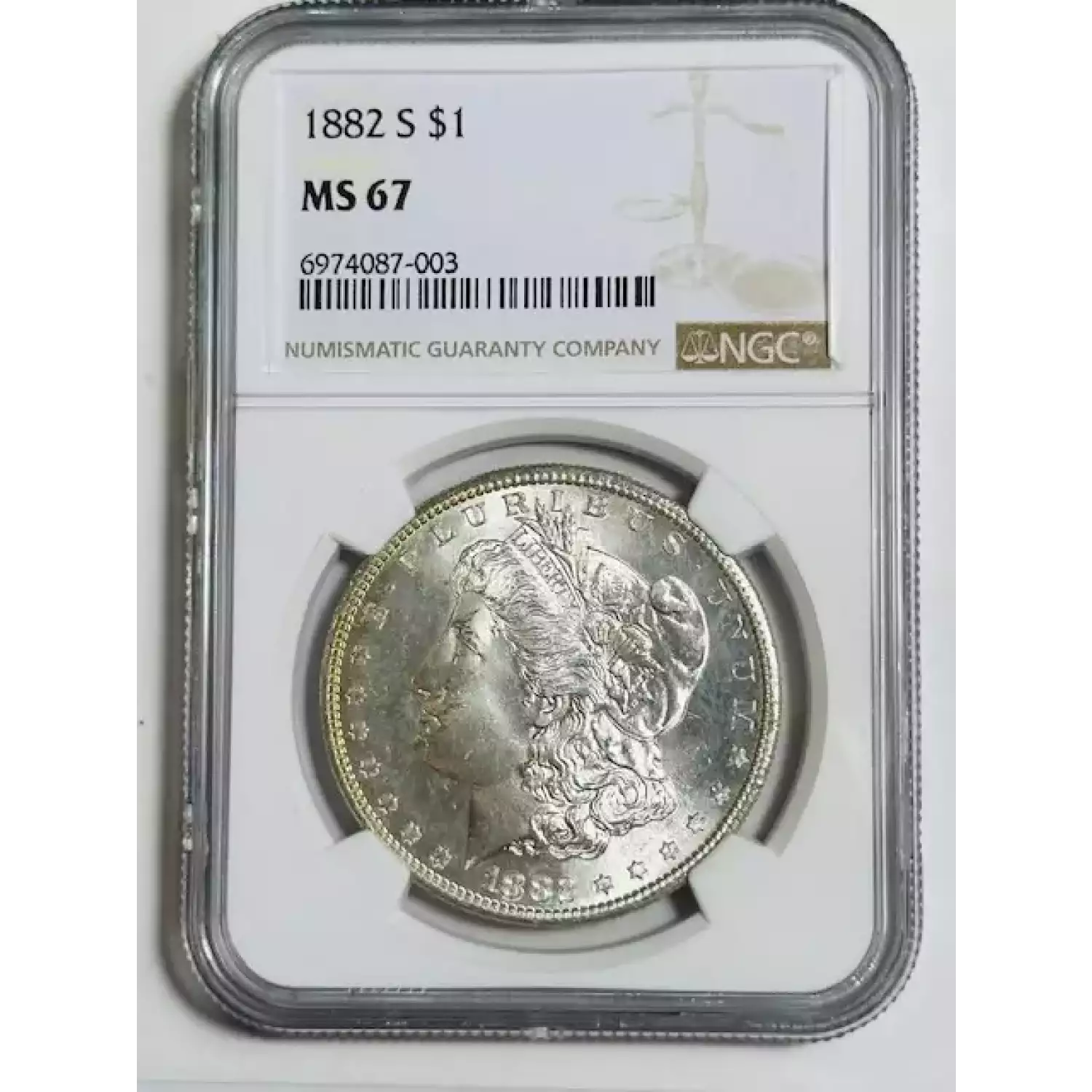 1882-S Morgan Silver Dollar NGC MS-67 Nice Luster! - Bob Paul Rare Coins