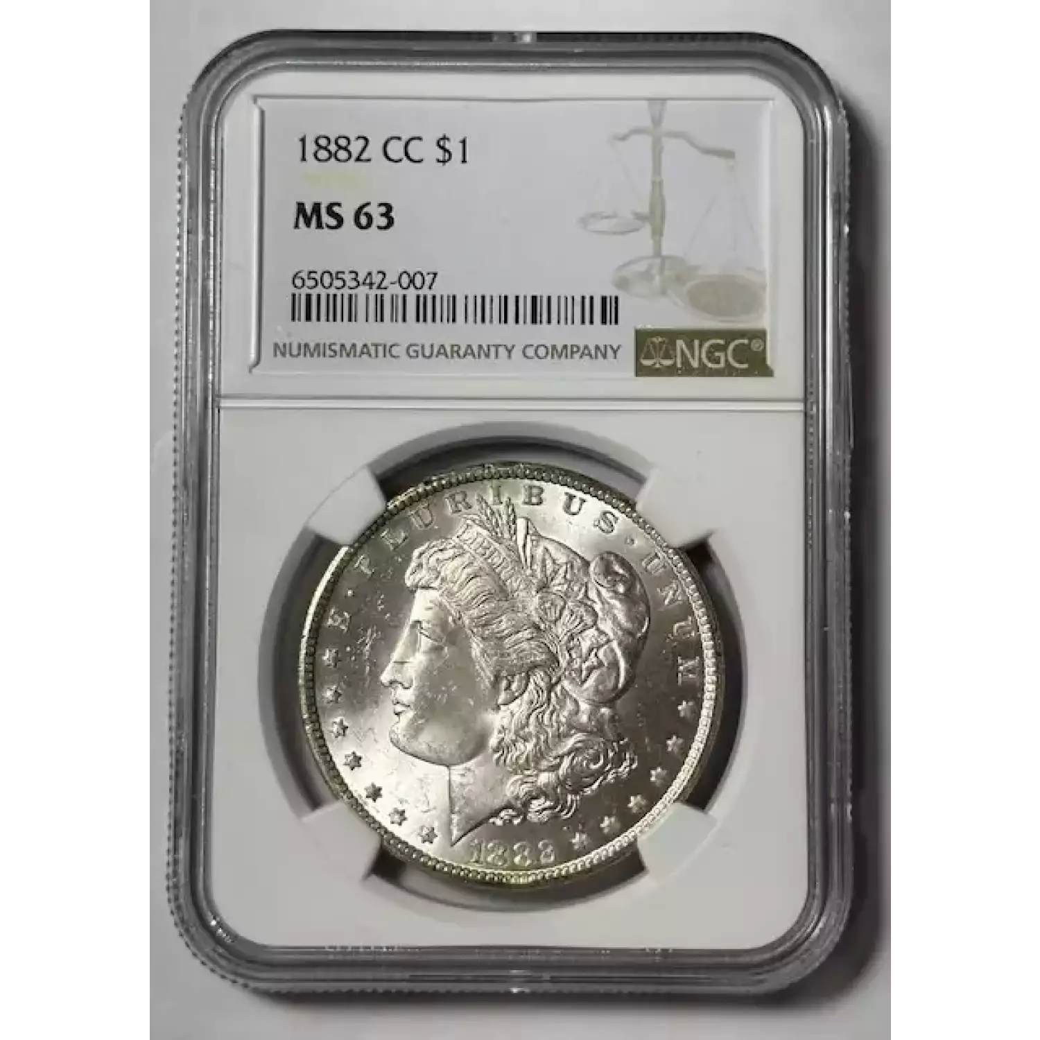 1882-CC Morgan Silver Dollar NGC MS-63 White Coin! - Bob Paul Rare Coins