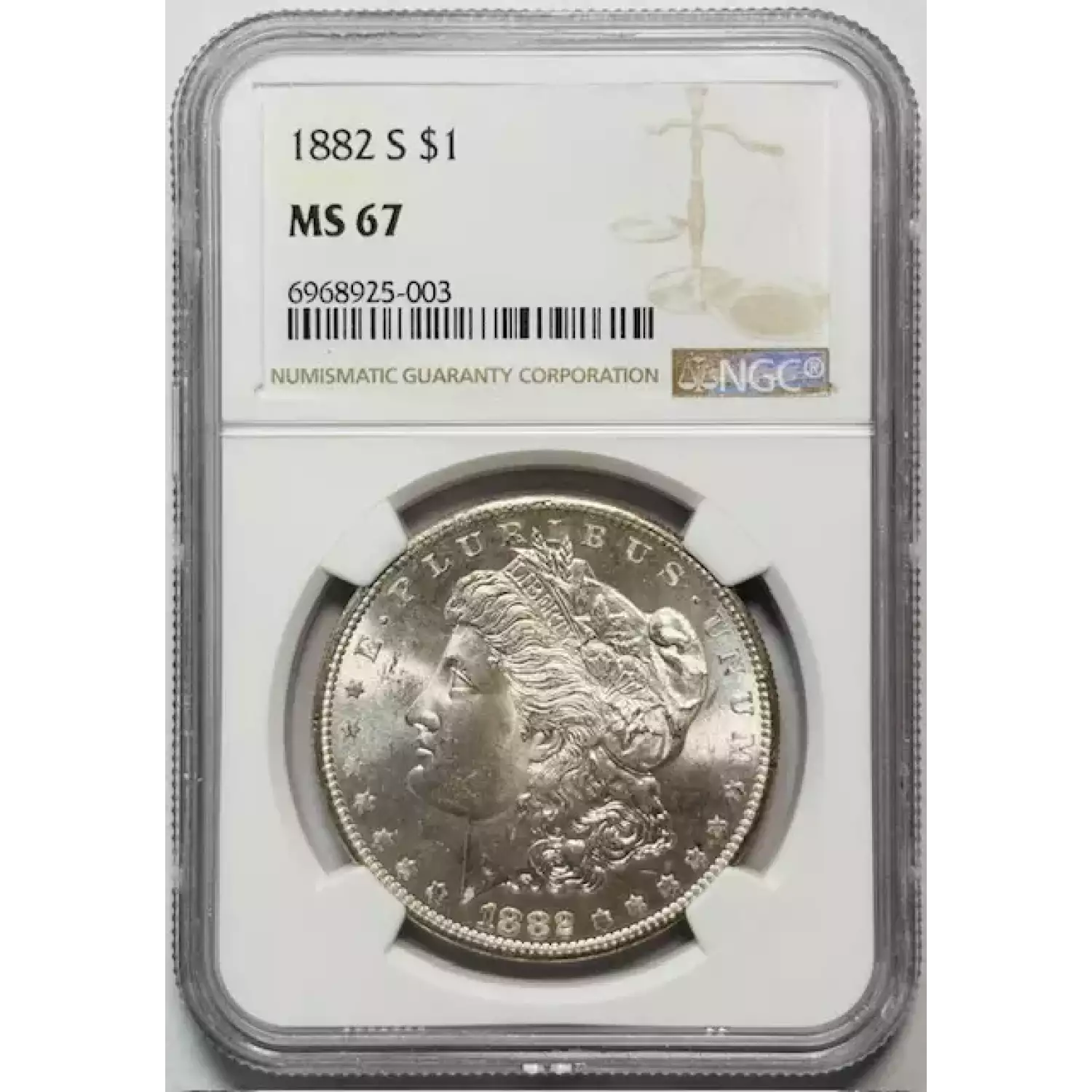 1882-S Morgan Silver Dollar NGC MS-67 Rainbow Toned! - Bob Paul Rare Coins