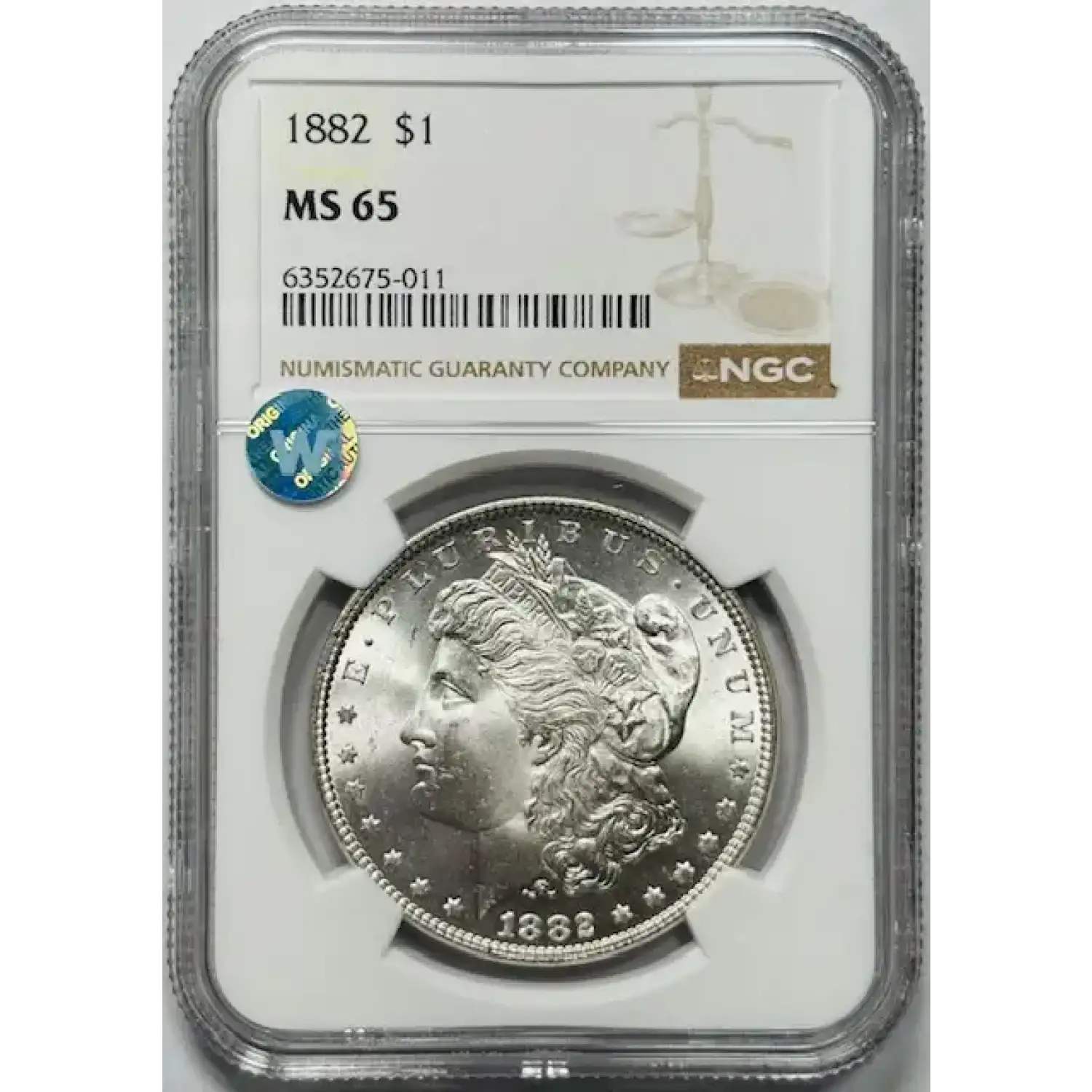 1882 Morgan Silver Dollar NGC MS-65 PQ+! Sight White - Bob Paul Rare Coins