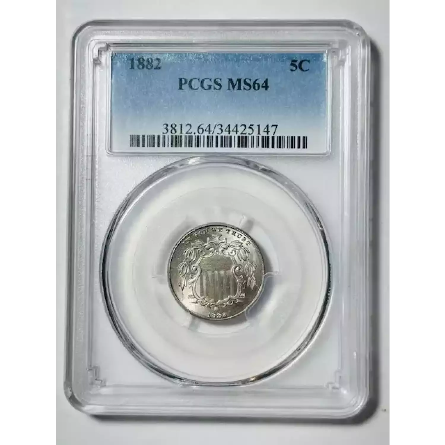 1882 Nickel Shield PCGS MS-64 White! - Bob Paul Rare Coins