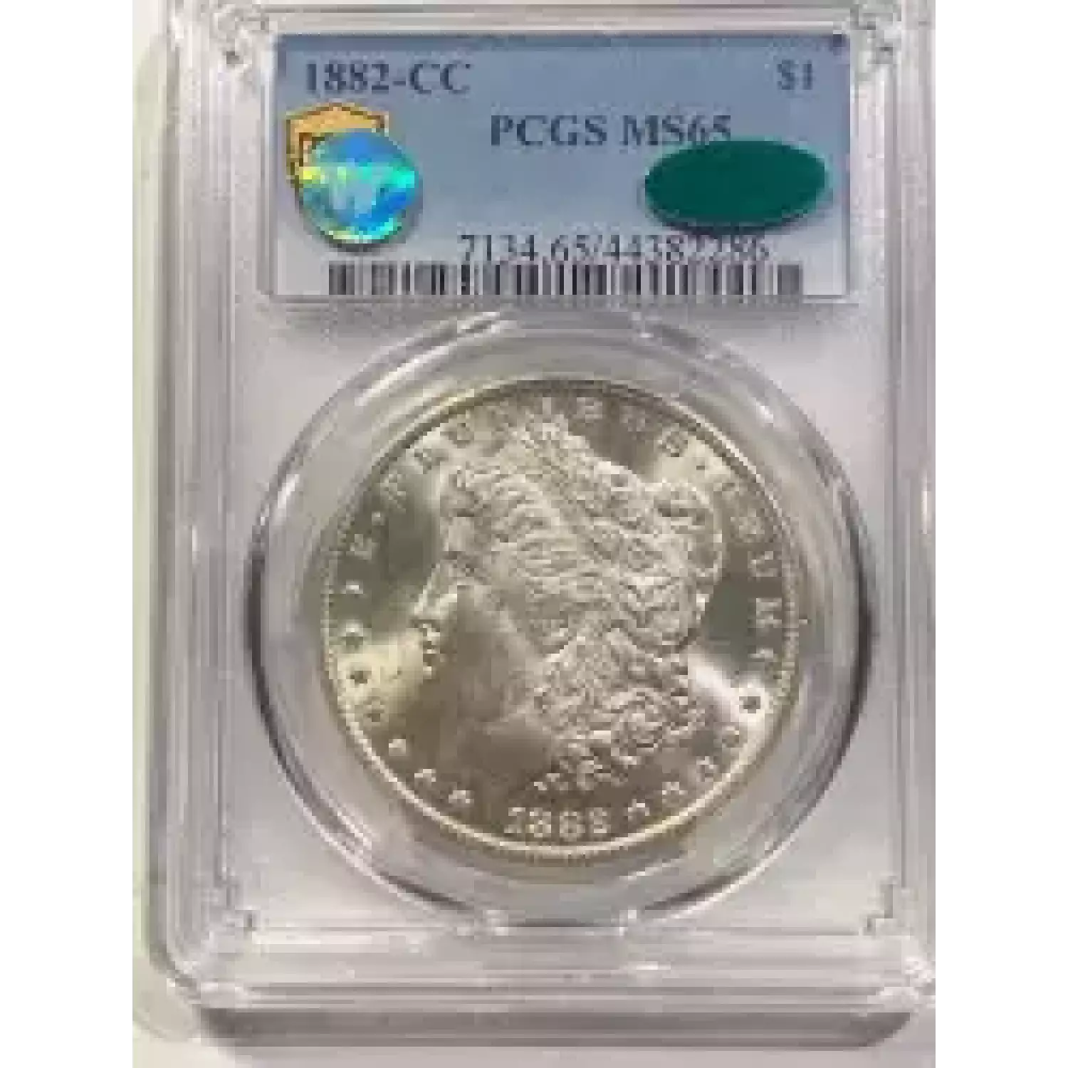 1882-CC Morgan Silver Dollar PCGS MS-65 CAC, Sight White - Bob Paul ...