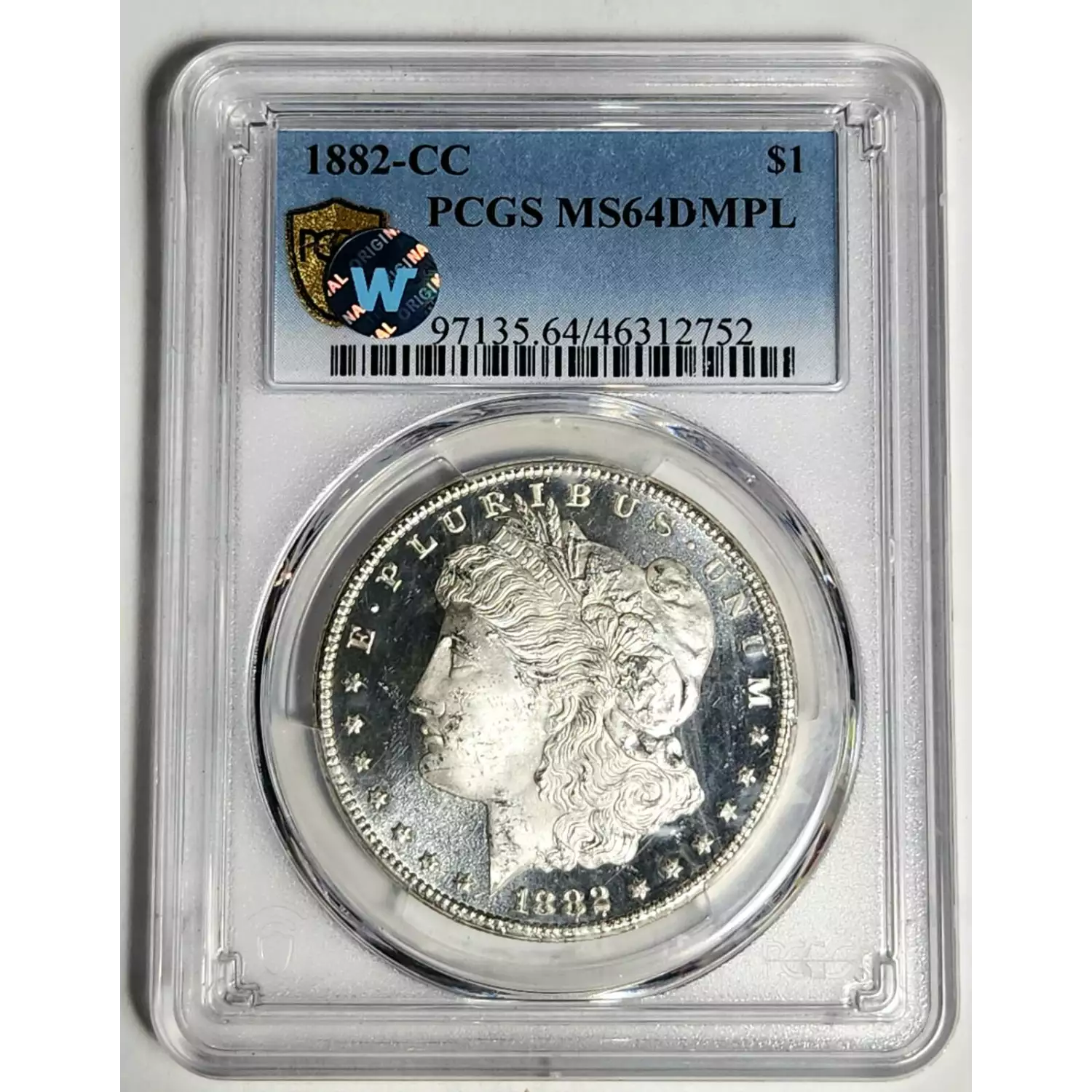 1882-CC Morgan Silver Dollar PCGS MS-64 DMPL - CAMEO! Sight White - Bob Paul Rare Coins